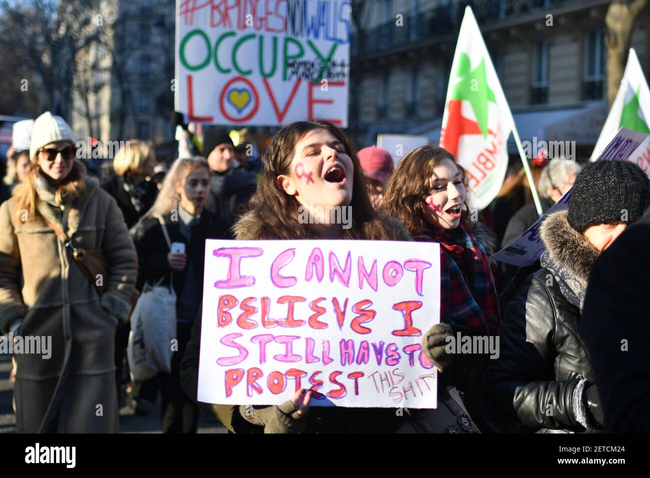 Women's March on Paris , a sister march to the protests in Washington ...