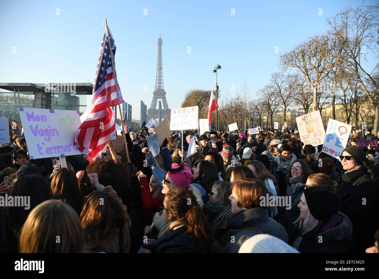 Women's March on Paris , a sister march to the protests in Washington ...