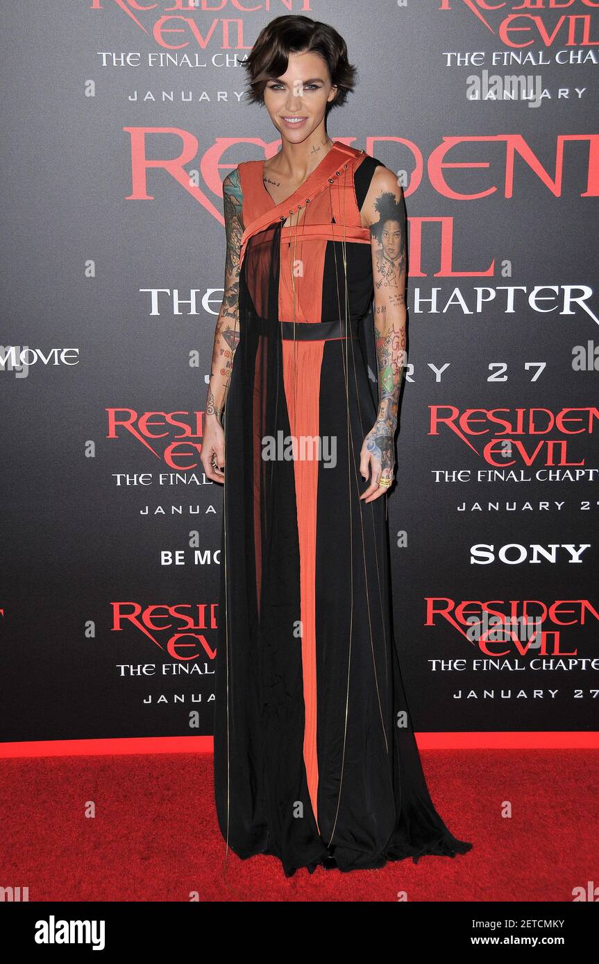 Ruby Rose arrives at the "Resident Evil: The Final Chapter" Los Angeles ...
