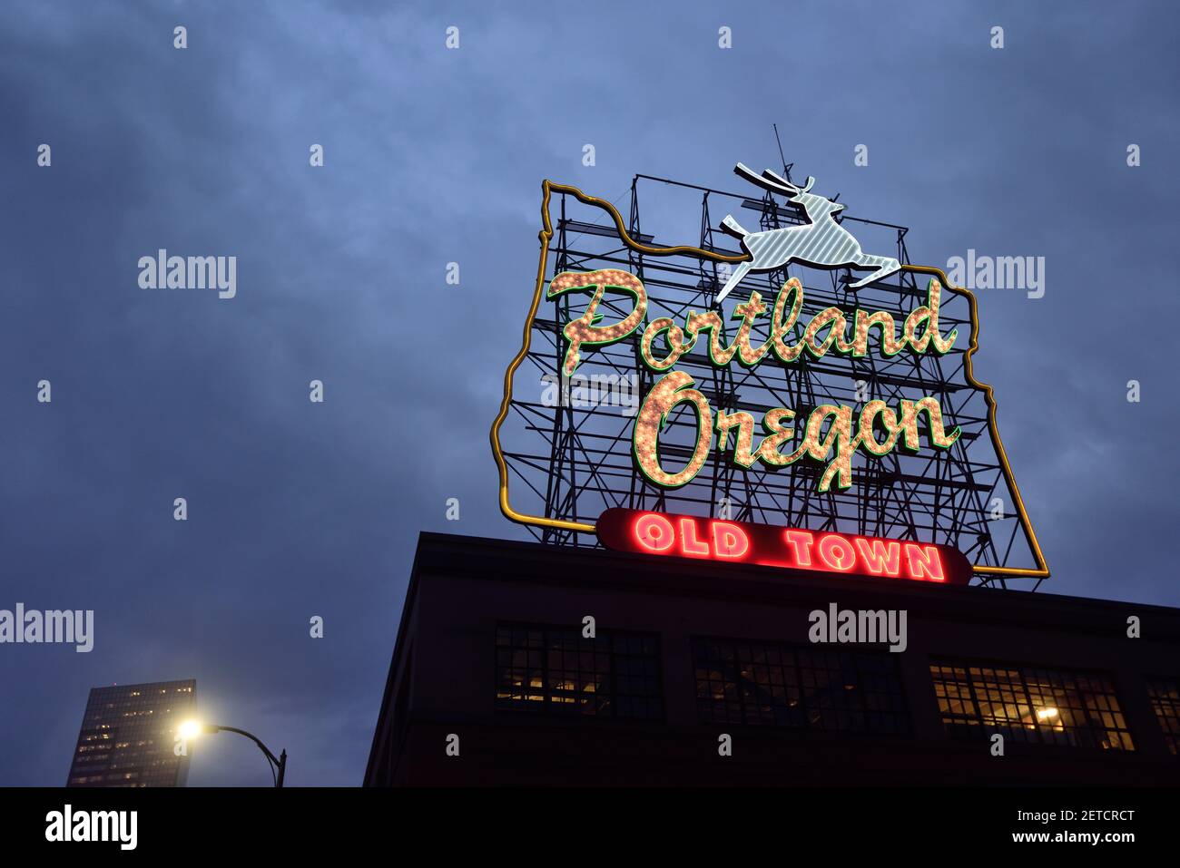 The famous White Stag sign is pictured in Portland Ore., on January 25 ...