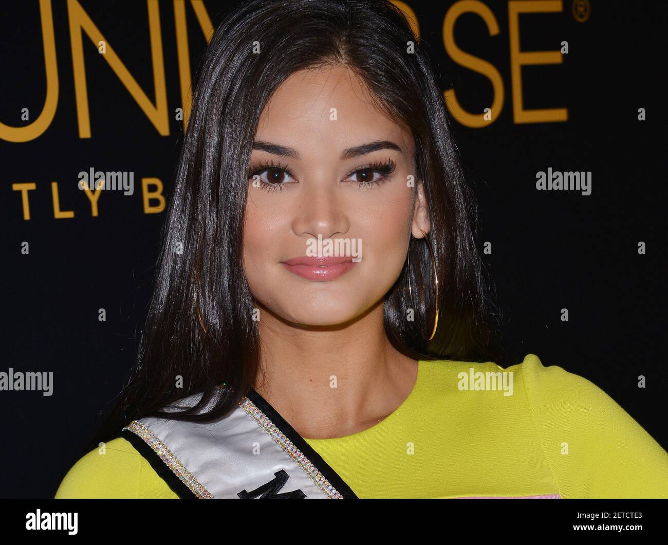 Miss Universe 2015 Pia Wurtzbach at the 65th Miss Universe Press Junket ...