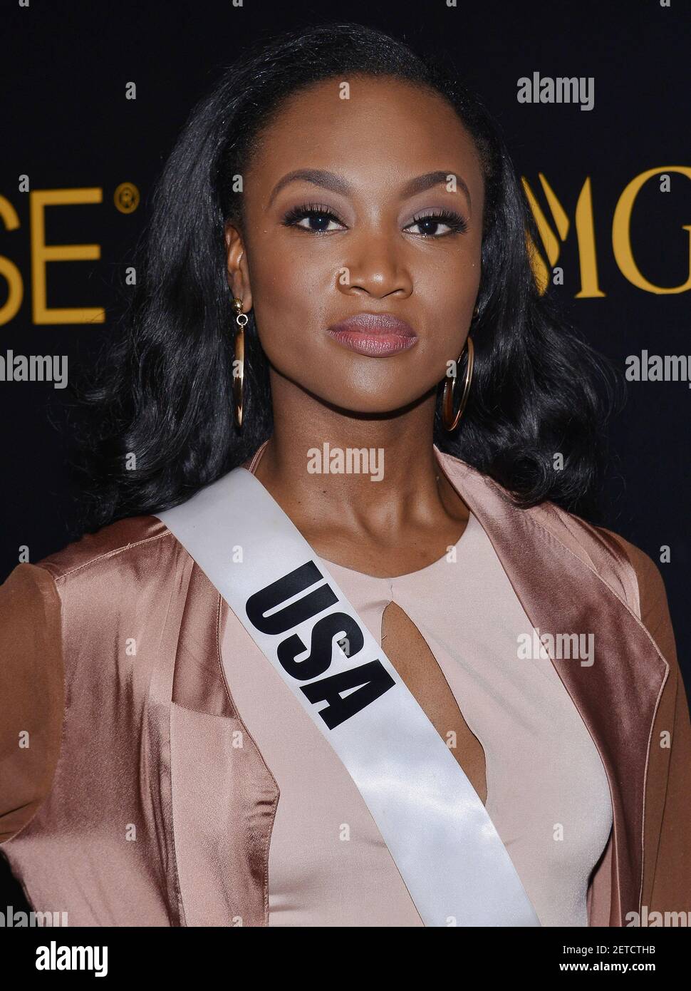 Miss USA Deshauna Barber at the 65th Miss Universe Press Junket held at ...