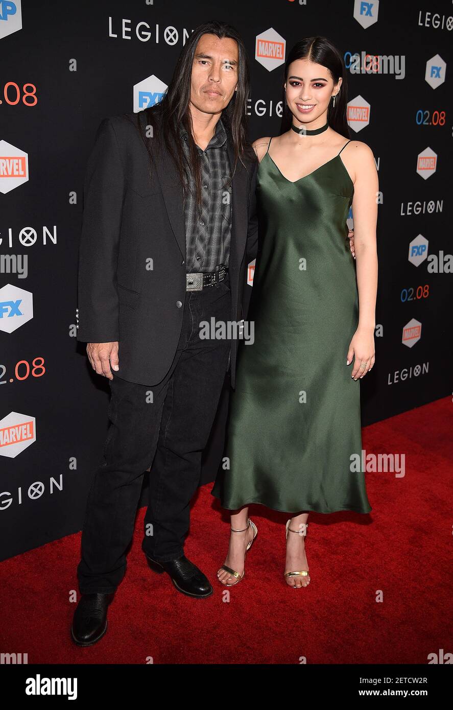 WEST HOLLYWOOD, CA - JANUARY 26: Amber Midthunder and her father David ...