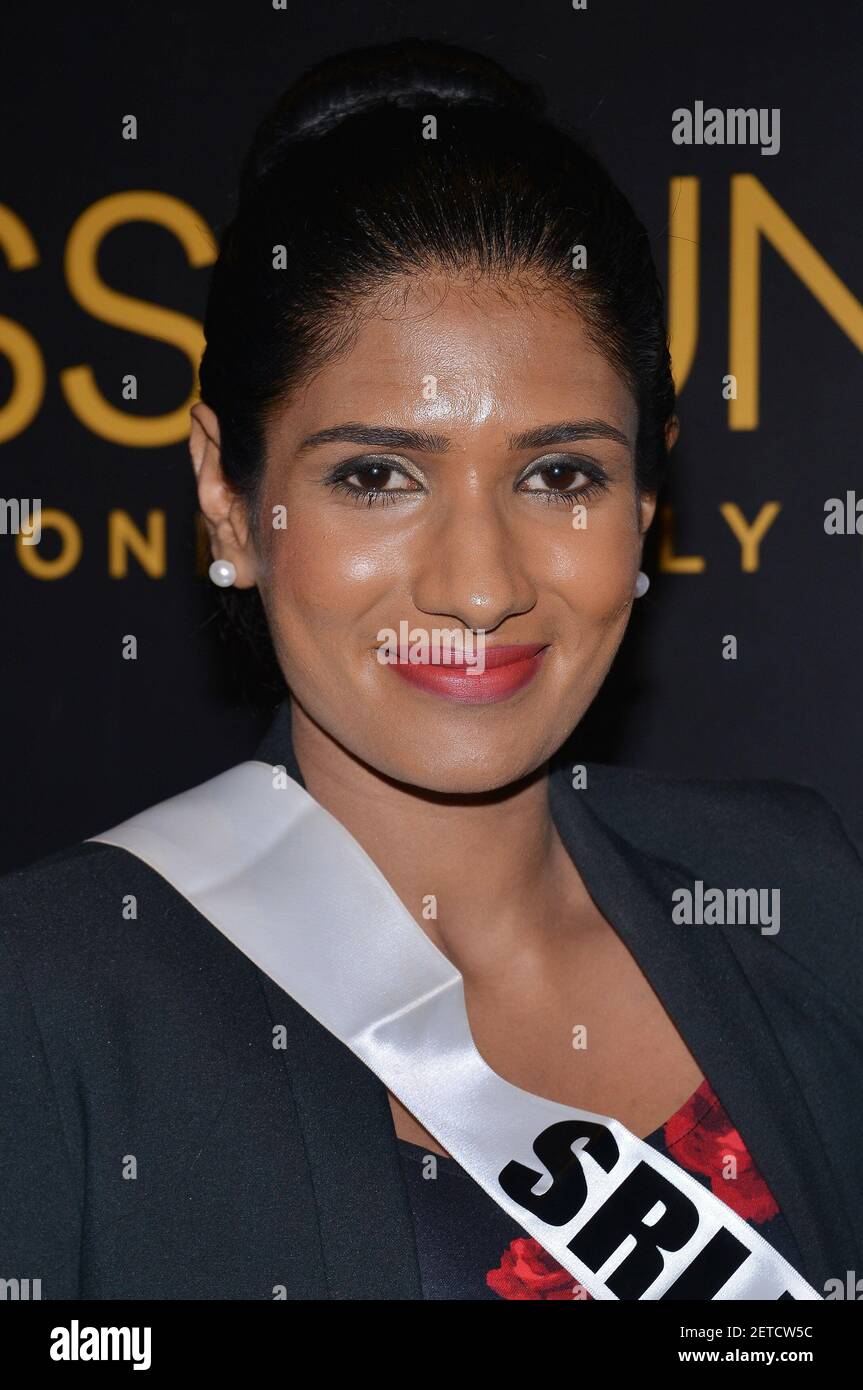 Miss Sri Lanka Jayathi De Silva at the 65th Miss Universe Press Junket held at The Conrad Hotel ...