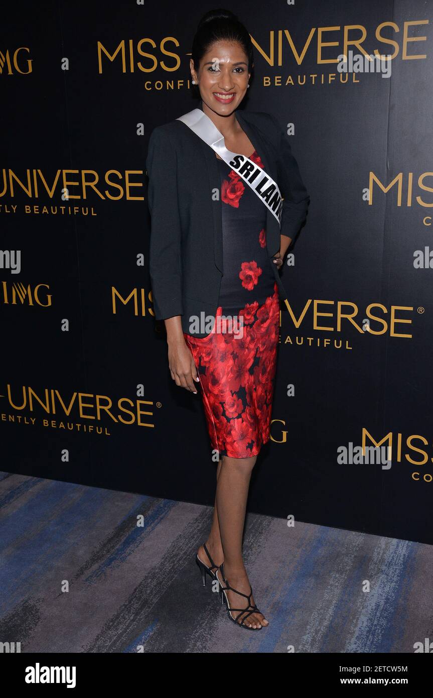 Miss Sri Lanka Jayathi De Silva at the 65th Miss Universe Press Junket held at The Conrad Hotel ...