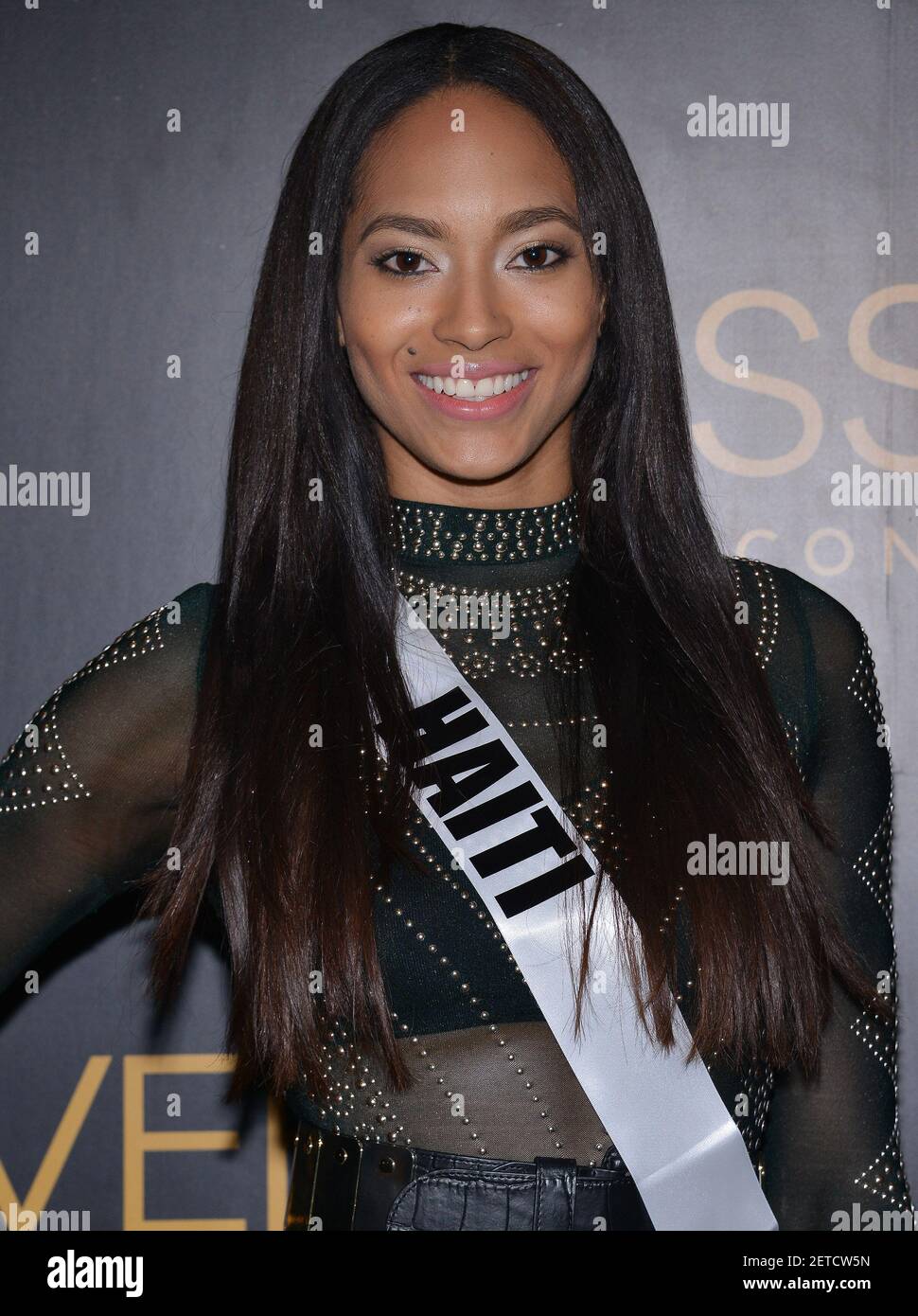 Miss Haiti Raquel Pelissier at the 65th Miss Universe Press Junket held ...