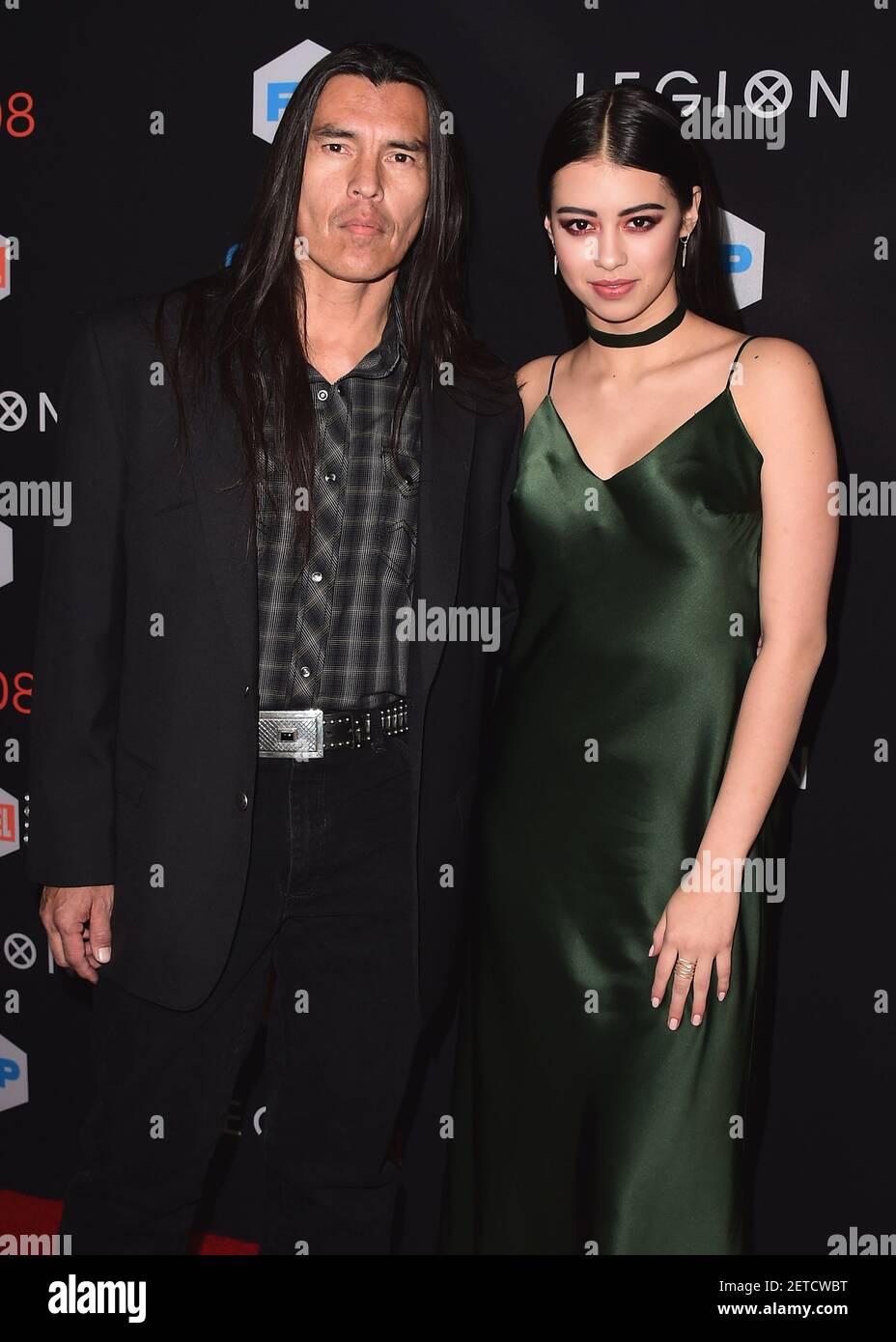 WEST HOLLYWOOD, CA - JANUARY 26: Amber Midthunder and her father at FX ...