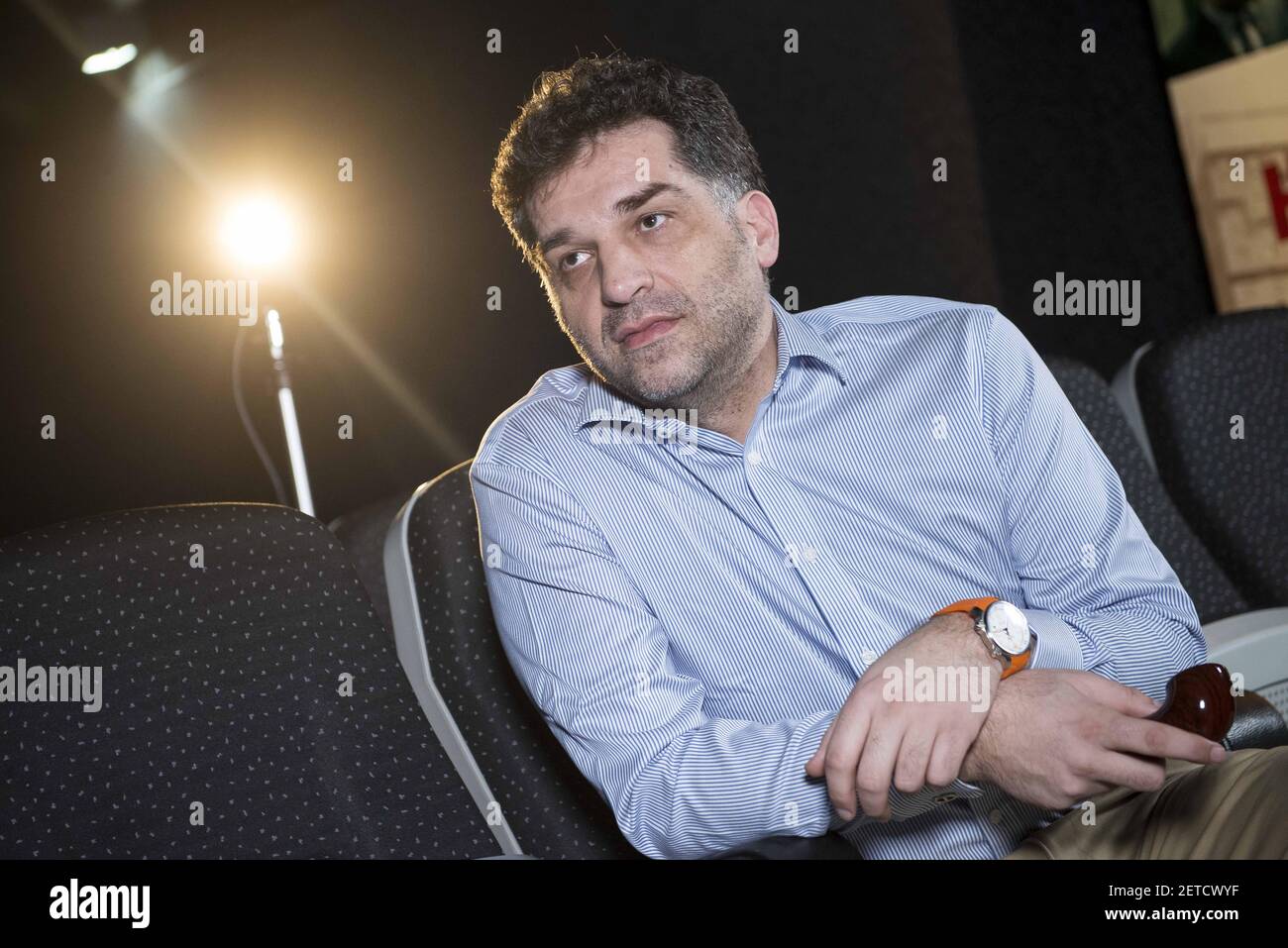 Bosnian director Danis Tanovic during the presentation of his film ...