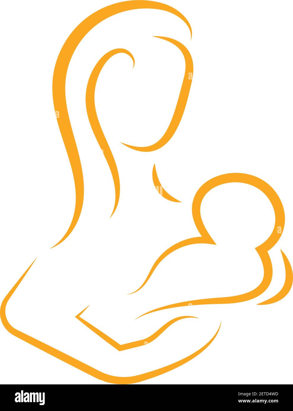 mom and baby vector illustrration design template Stock Vector Image ...