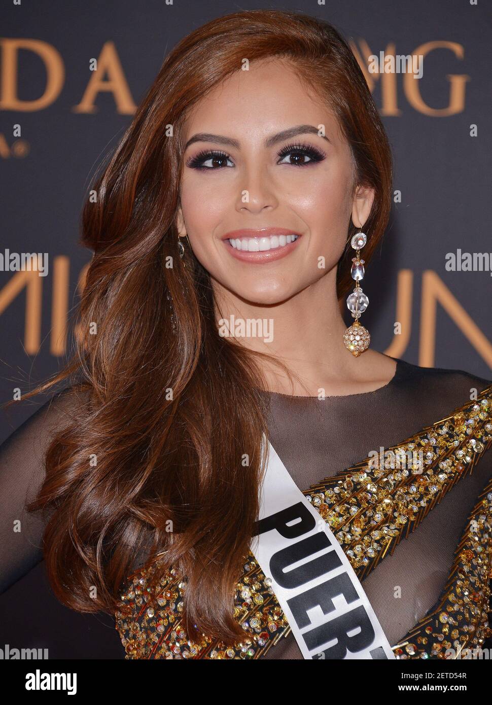 Miss Puerto Rico Brenda Jimenez arrives at the 65th Miss Universe Red ...