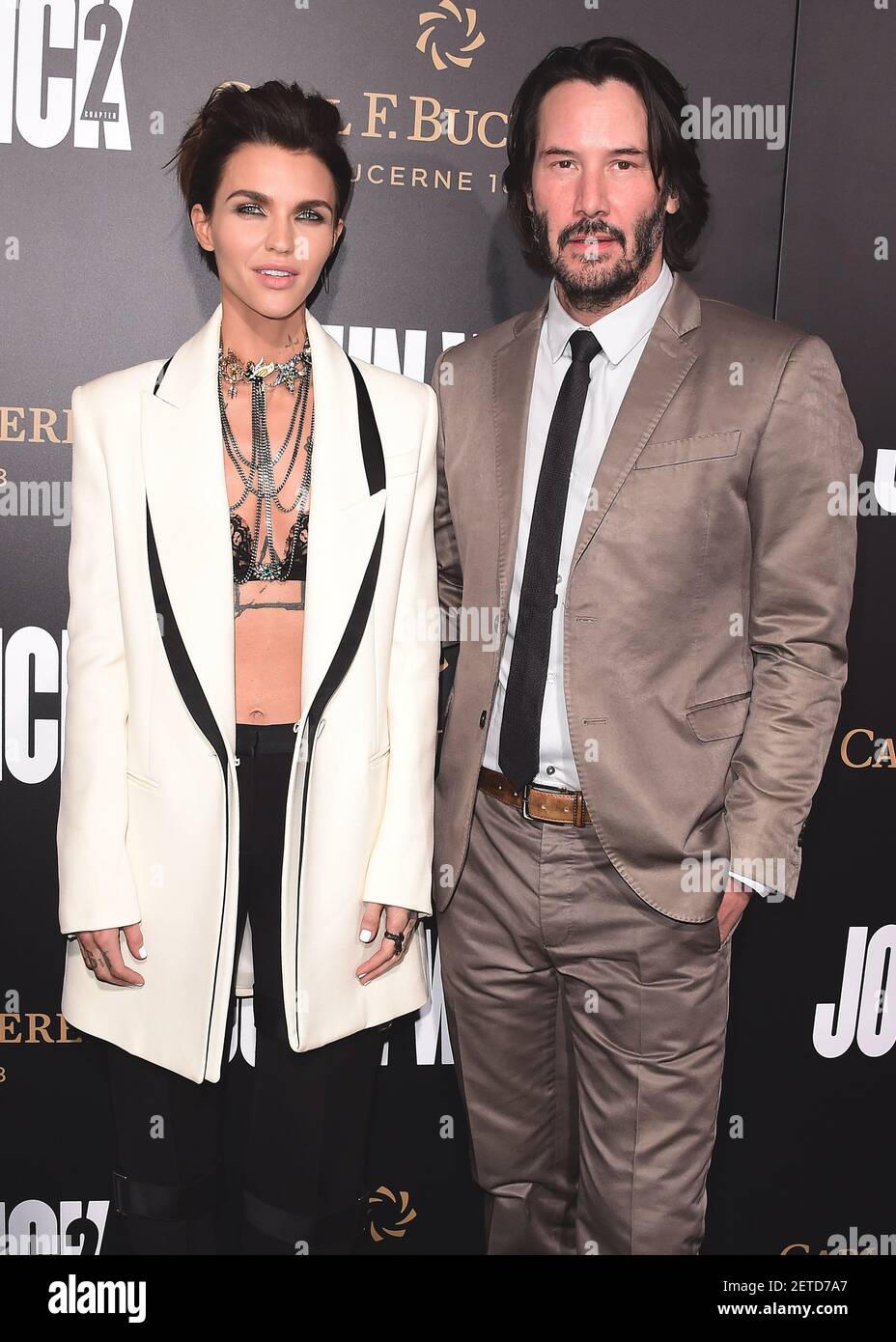 HOLLYWOOD, CA - JANUARY 30: Ruby Rose and Keanu Reeves at the Los ...