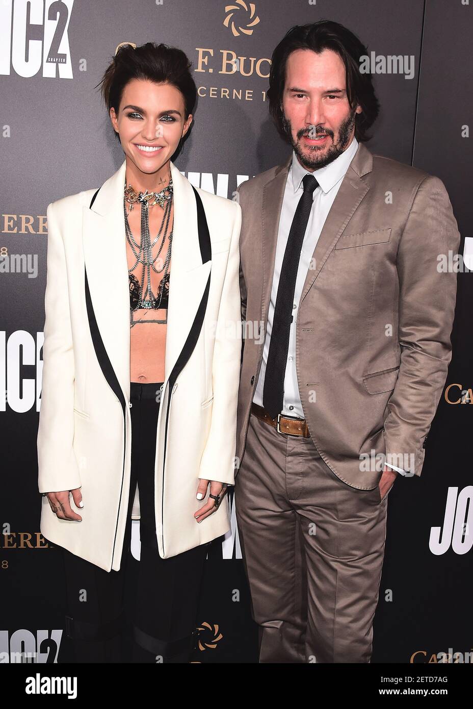 HOLLYWOOD, CA - JANUARY 30: Ruby Rose and Keanu Reeves at the Los ...