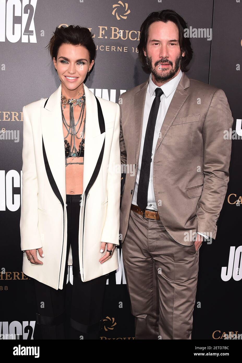 HOLLYWOOD, CA - JANUARY 30: Ruby Rose and Keanu Reeves at the Los ...