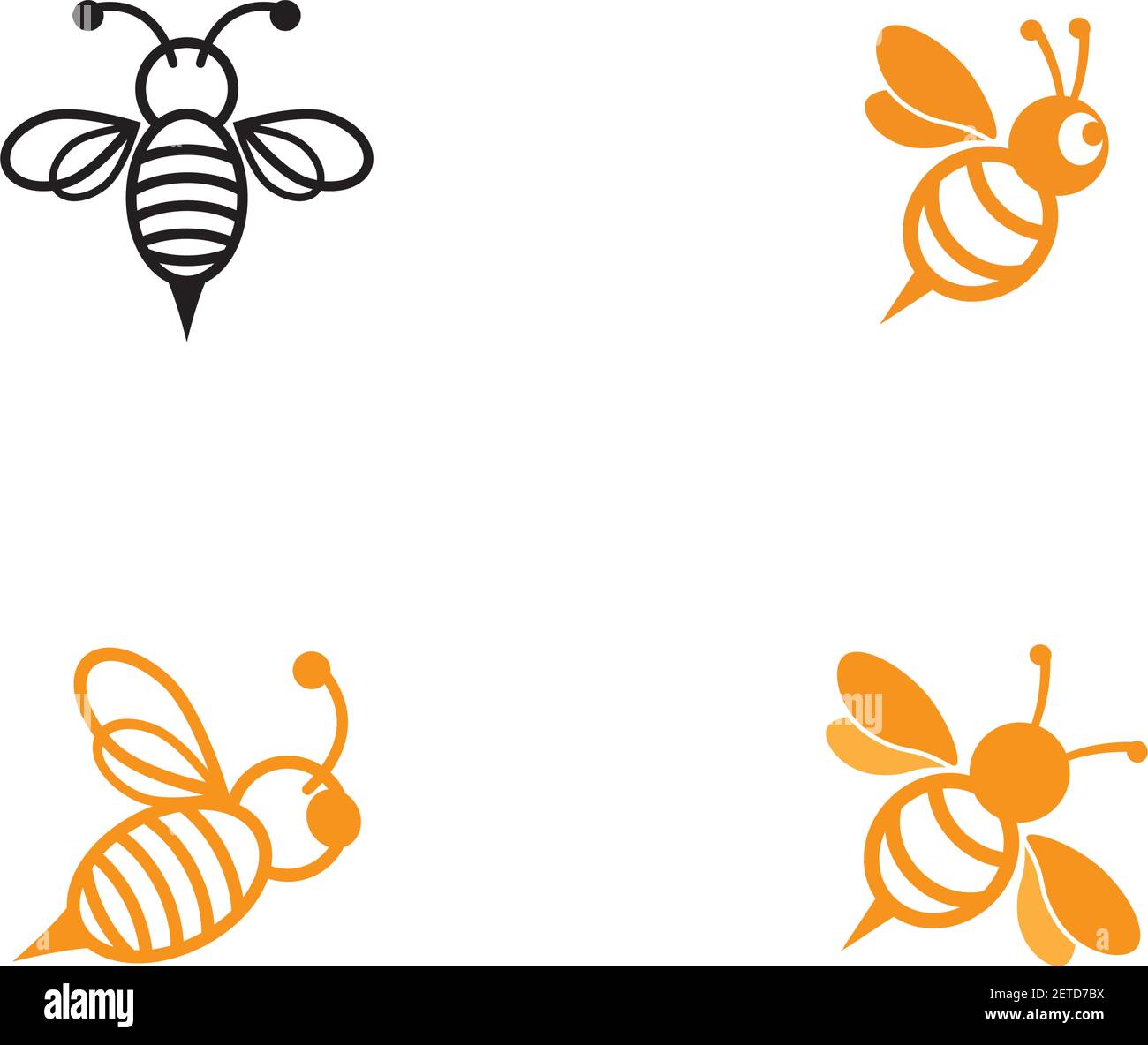 Bee logo vector icon illustration Stock Vector Image & Art - Alamy