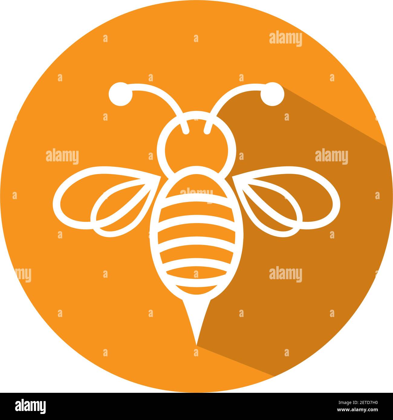 Bee logo vector icon illustration Stock Vector Image & Art - Alamy