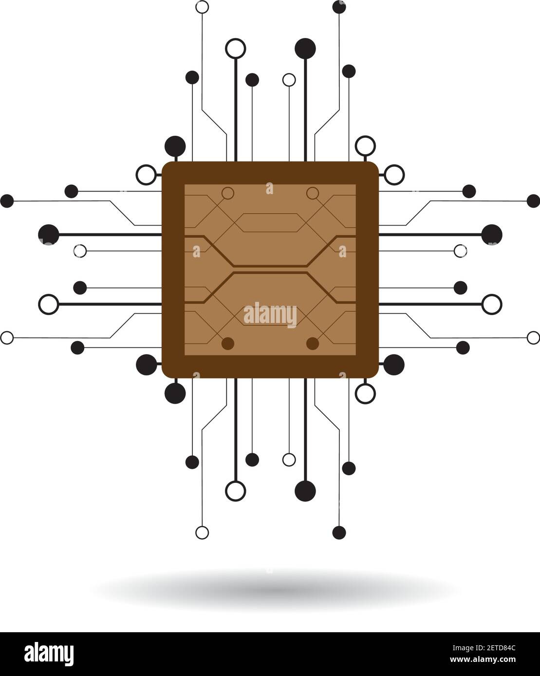 Circuit logo template vector icon illustration design Stock Vector ...