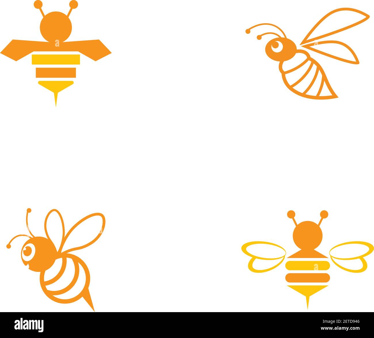 Bee logo vector icon illustration Stock Vector Image & Art - Alamy