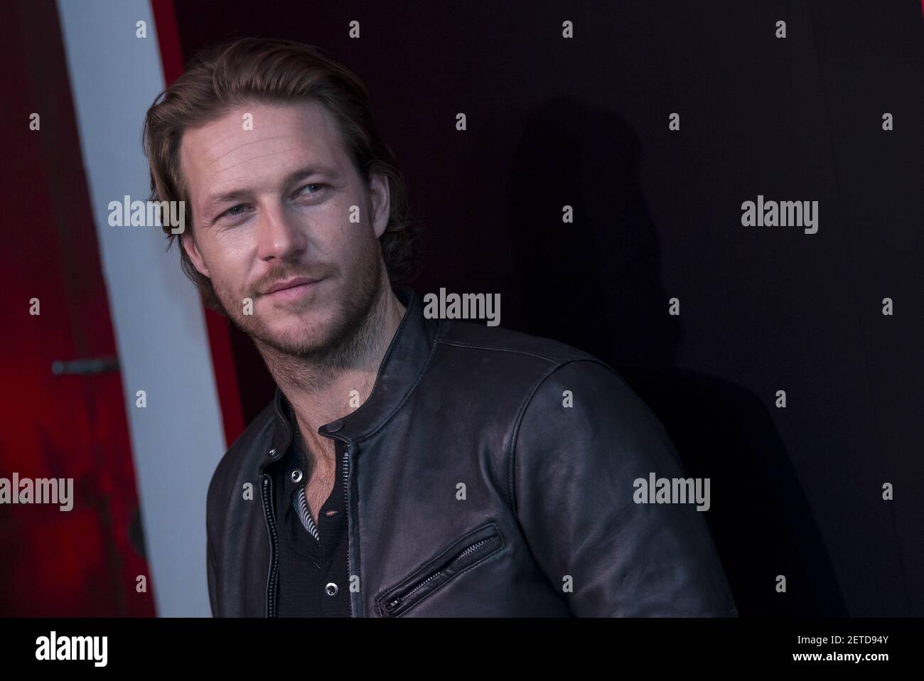 Australian actor Luke Bracey pose to the media during the presentation ...