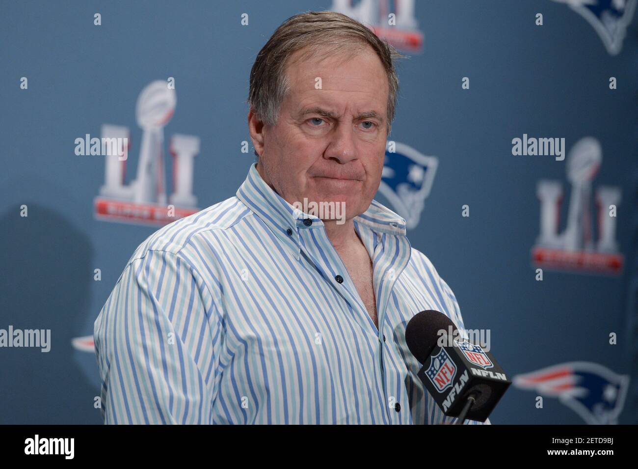 New England Patriots Head Coach Bill Belichick during a press ...