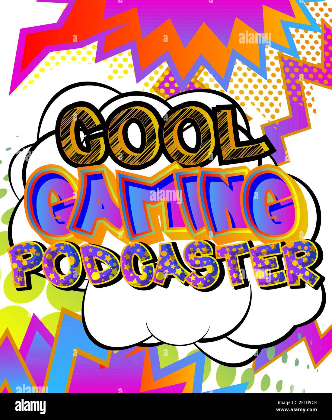 Pc or Console gaming, Gamer related words, quote on Comic book style ...