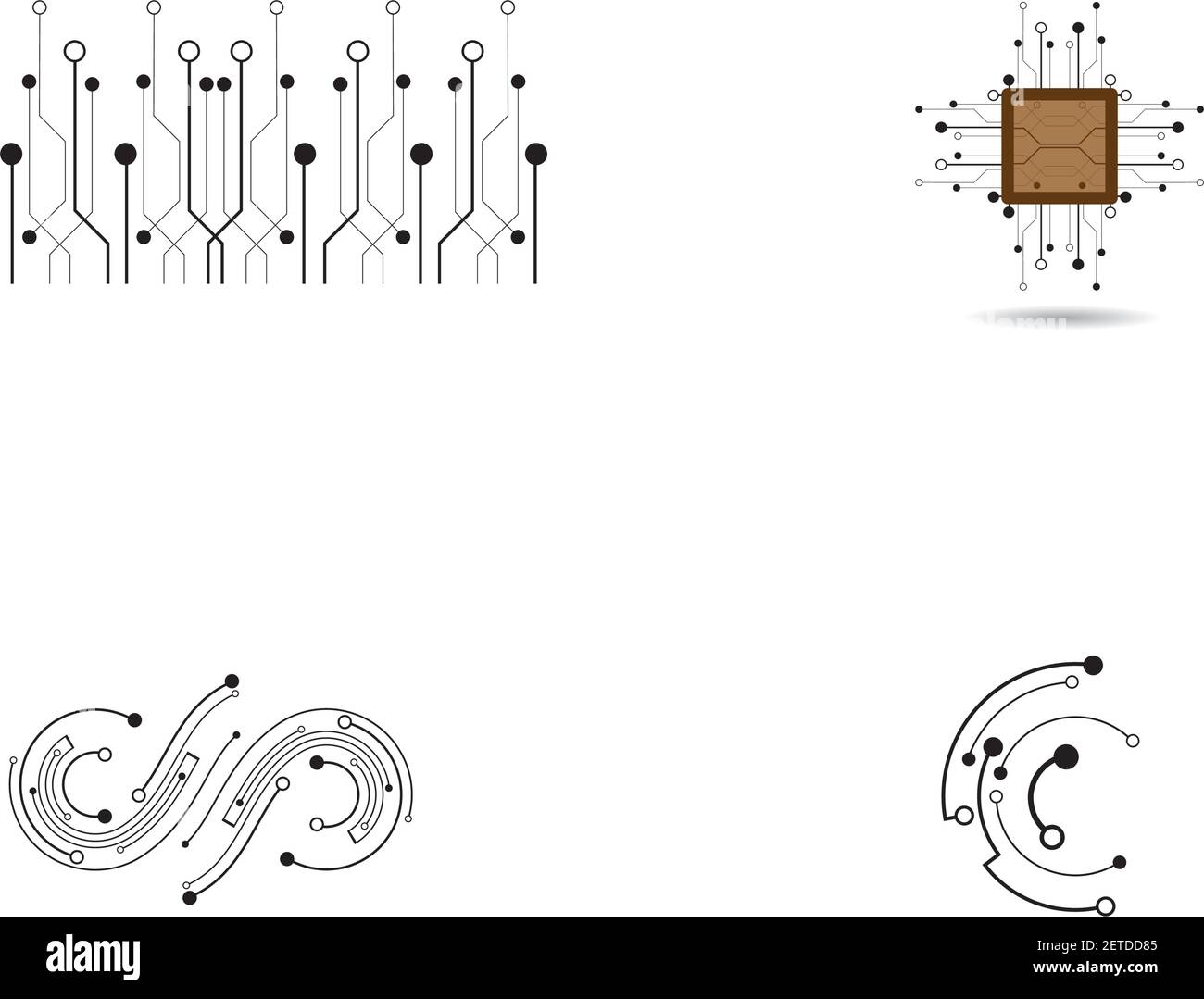 Technology logo template vector icon illustration design Stock Vector ...