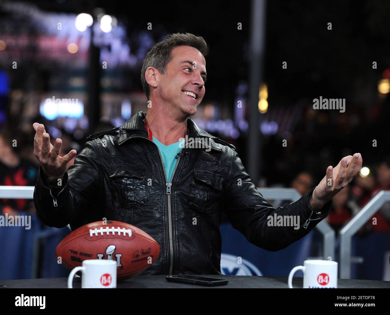 HOUSTON, TX - FEBRUARY 3: Carlos Ponce on "Fox Deportes" broadcasting ...