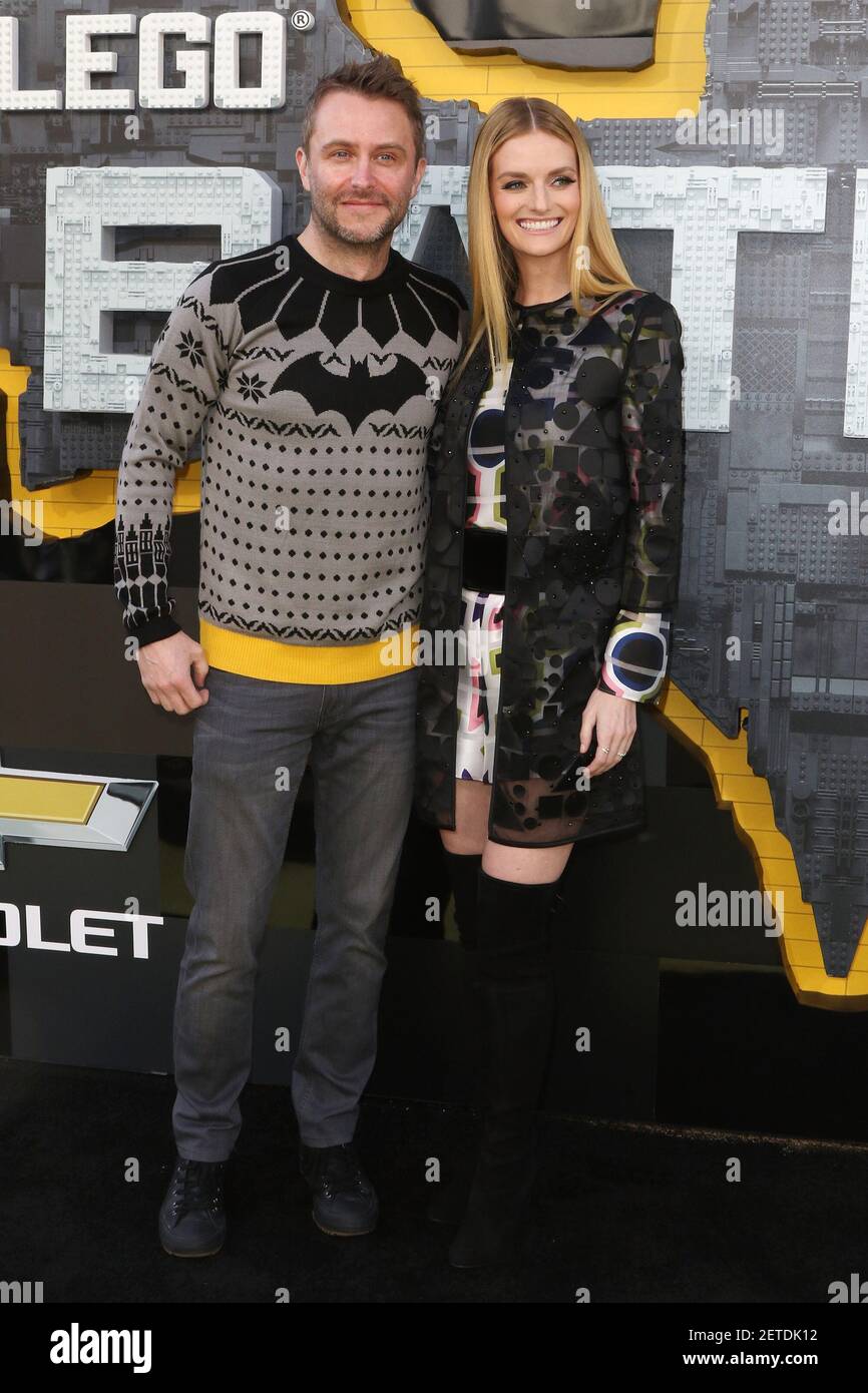 Chris Hardwick and Lydia Hearst at Warner Bros. Pictures' 'The LEGO ...