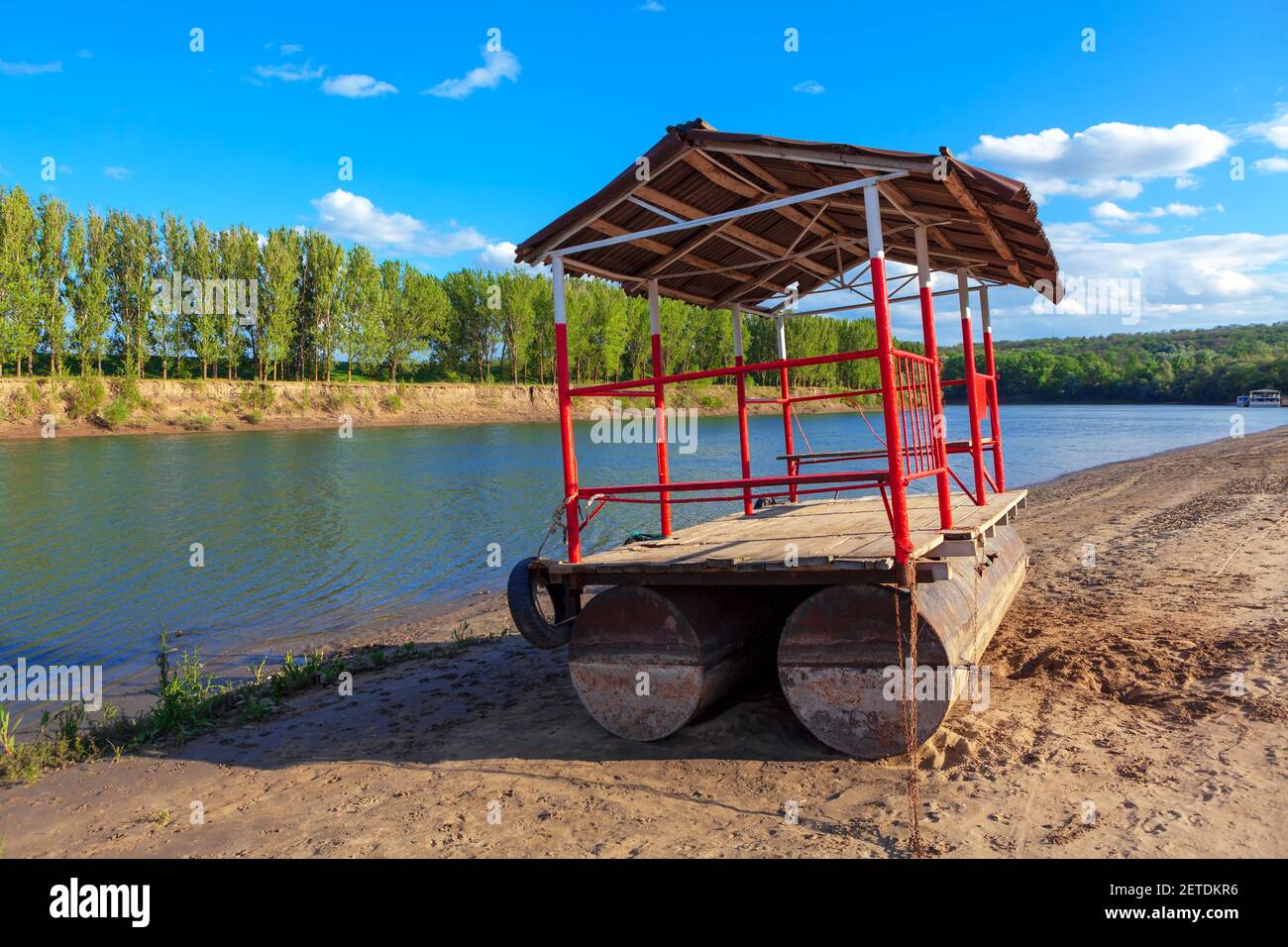 Handmade Ferry made by Metallic Barrels . Ferry for small river Stock ...