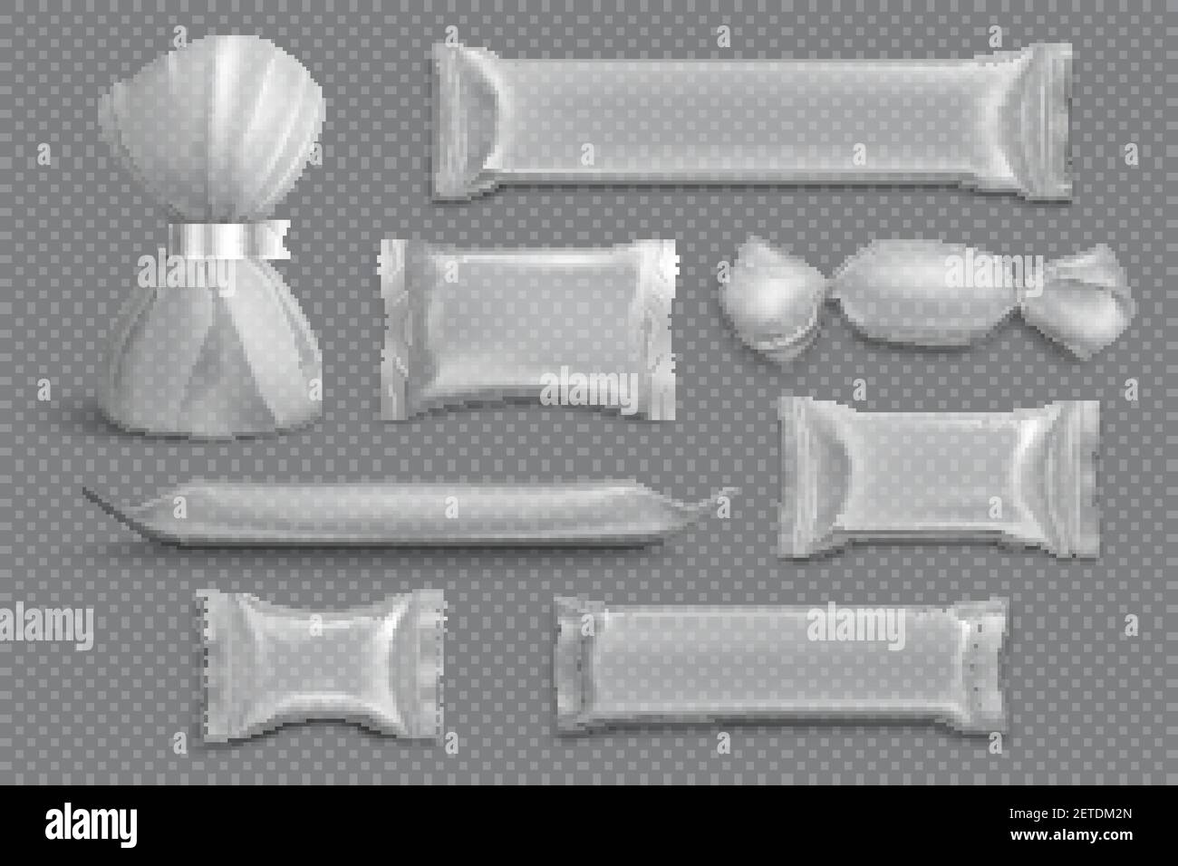 Candy packaging supplies products blank mockup samples collection on ...