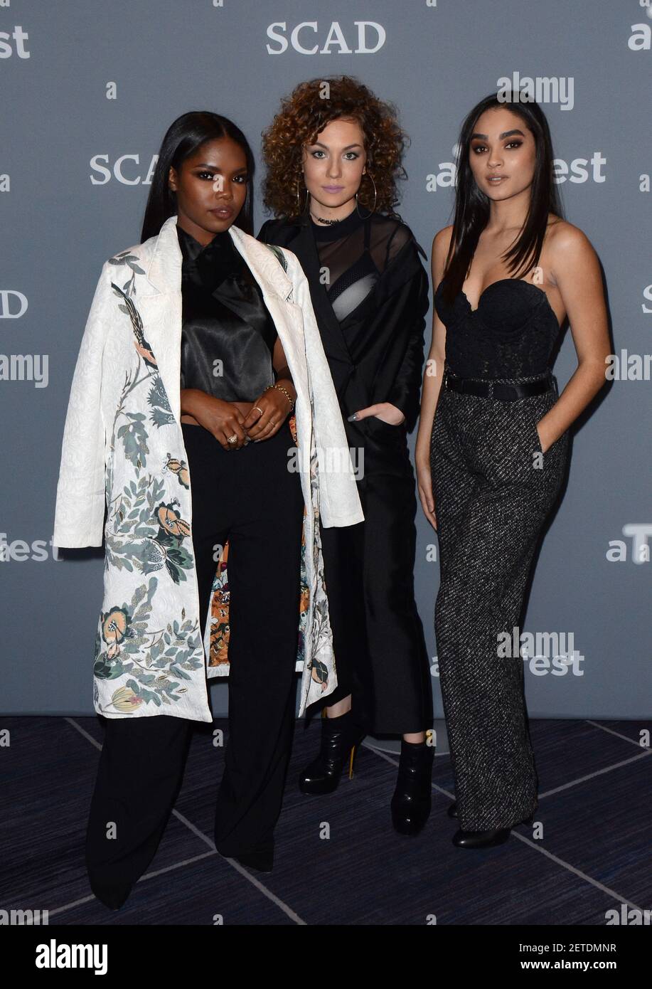 ATLANTA, GA - FEBRUARY 4: Ryan Destiny, Jude Demorest, and Brittany OÂ ...