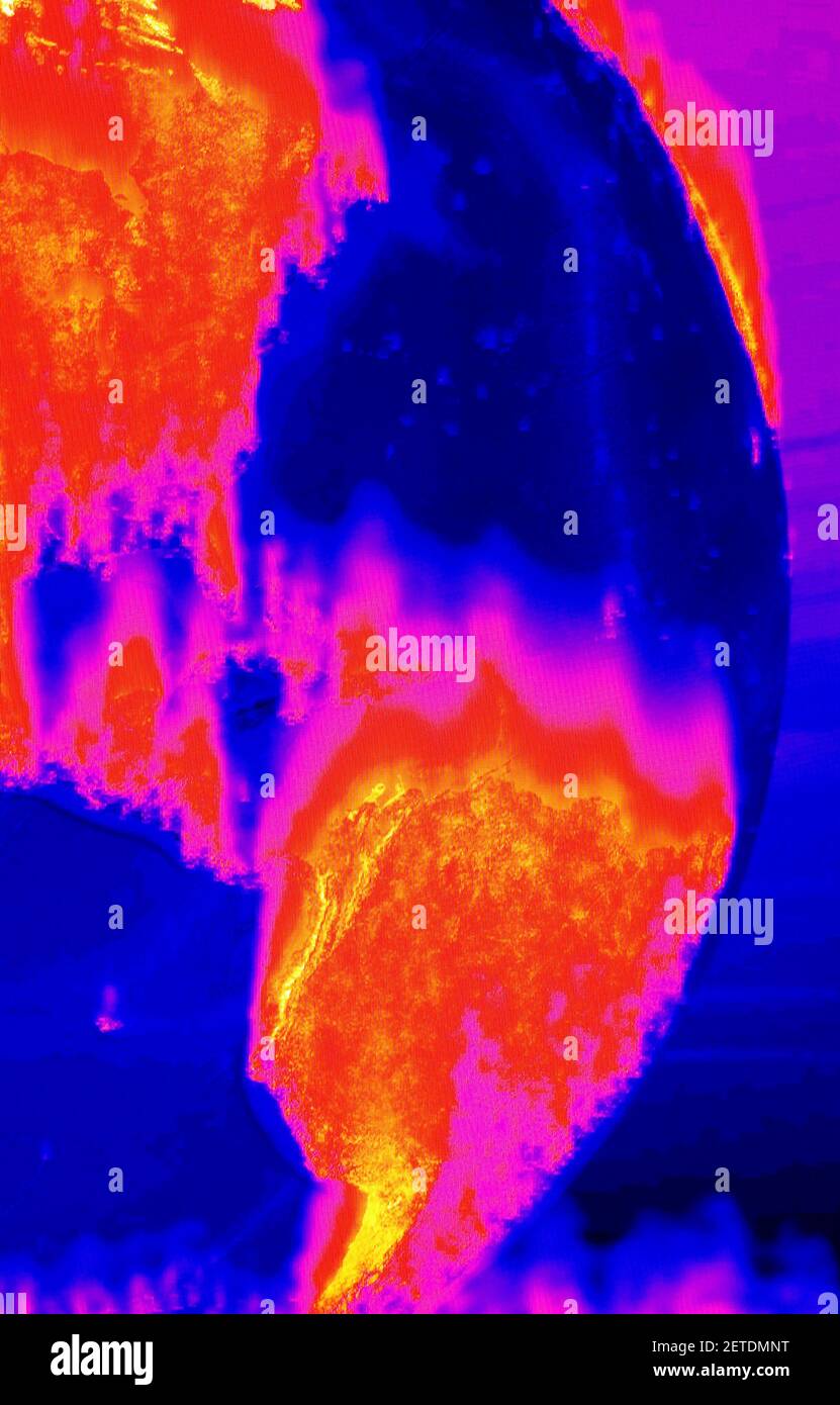Planet earth on fire seen from space satellite Stock Photo - Alamy