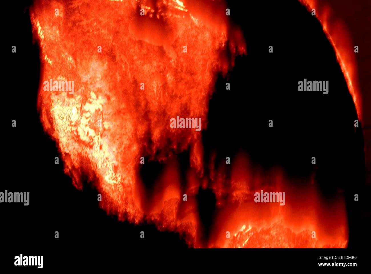 Planet earth on fire seen from space satellite Stock Photo - Alamy