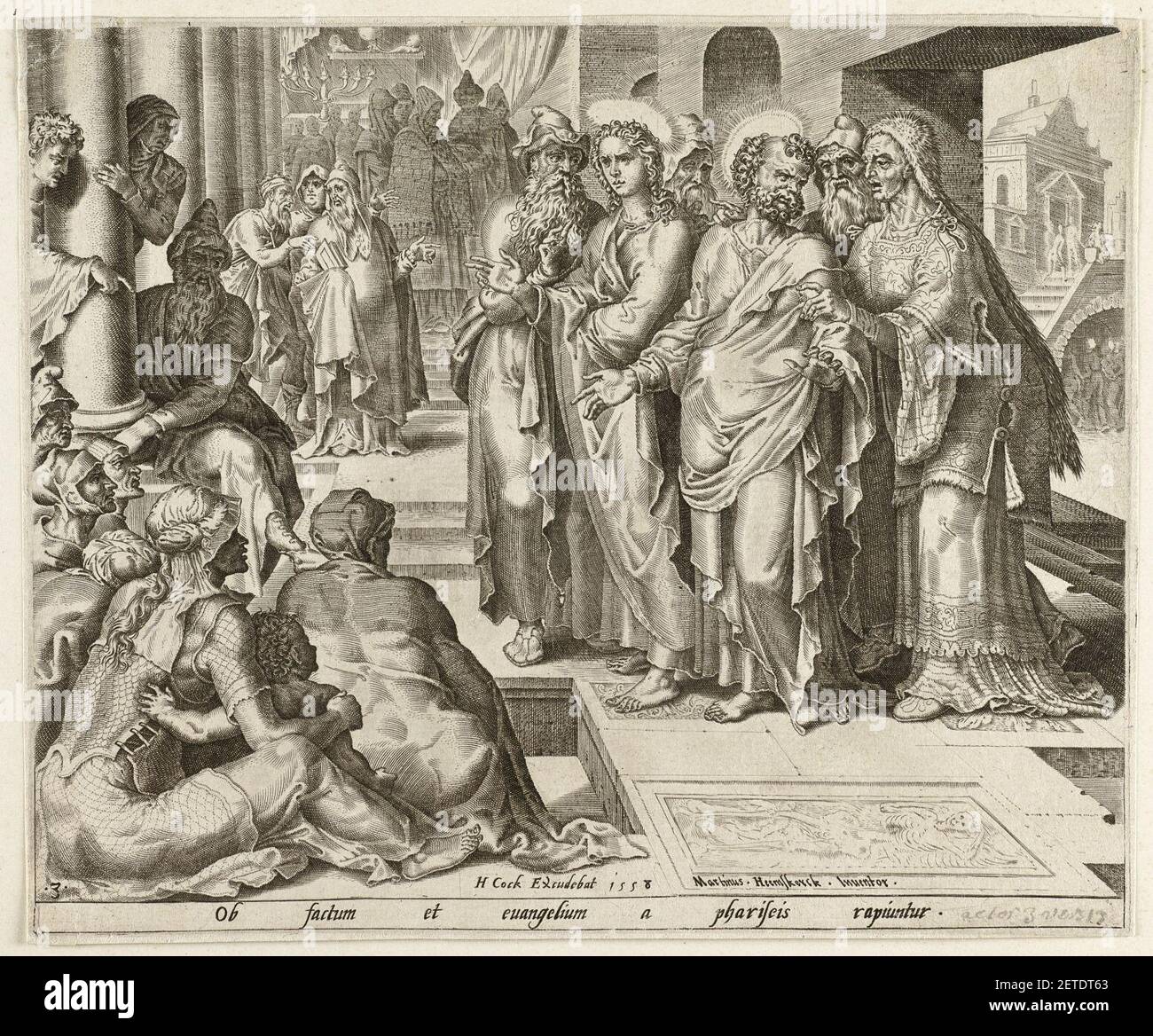 Petrus en Johannes worden gevangen genomen Handelingen 41-3 Stock Photo ...