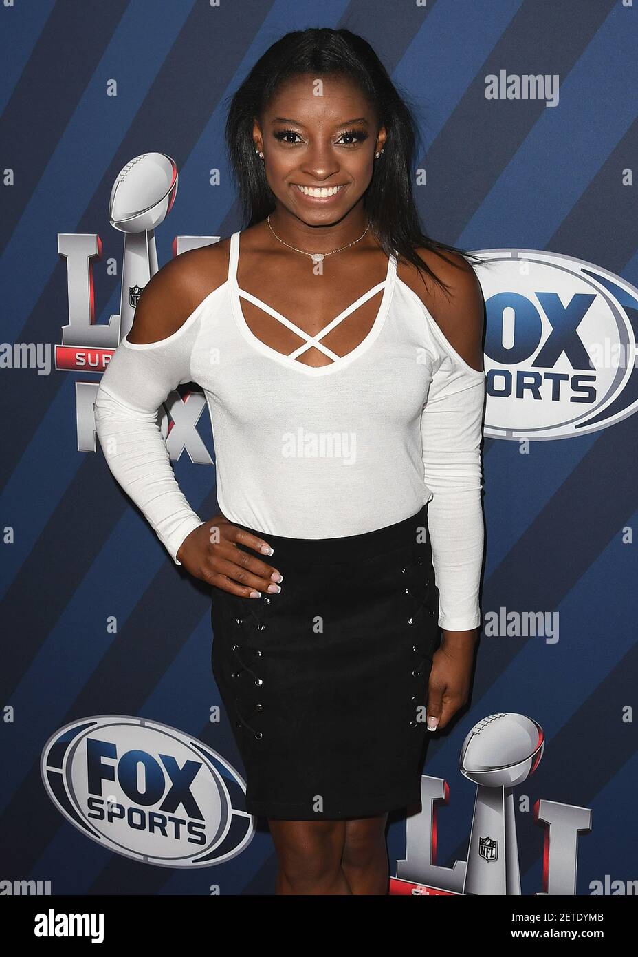 HOUSTON, TX - FEBRUARY 5: Simone Biles at the Super Bowl LI FOX Sports ...