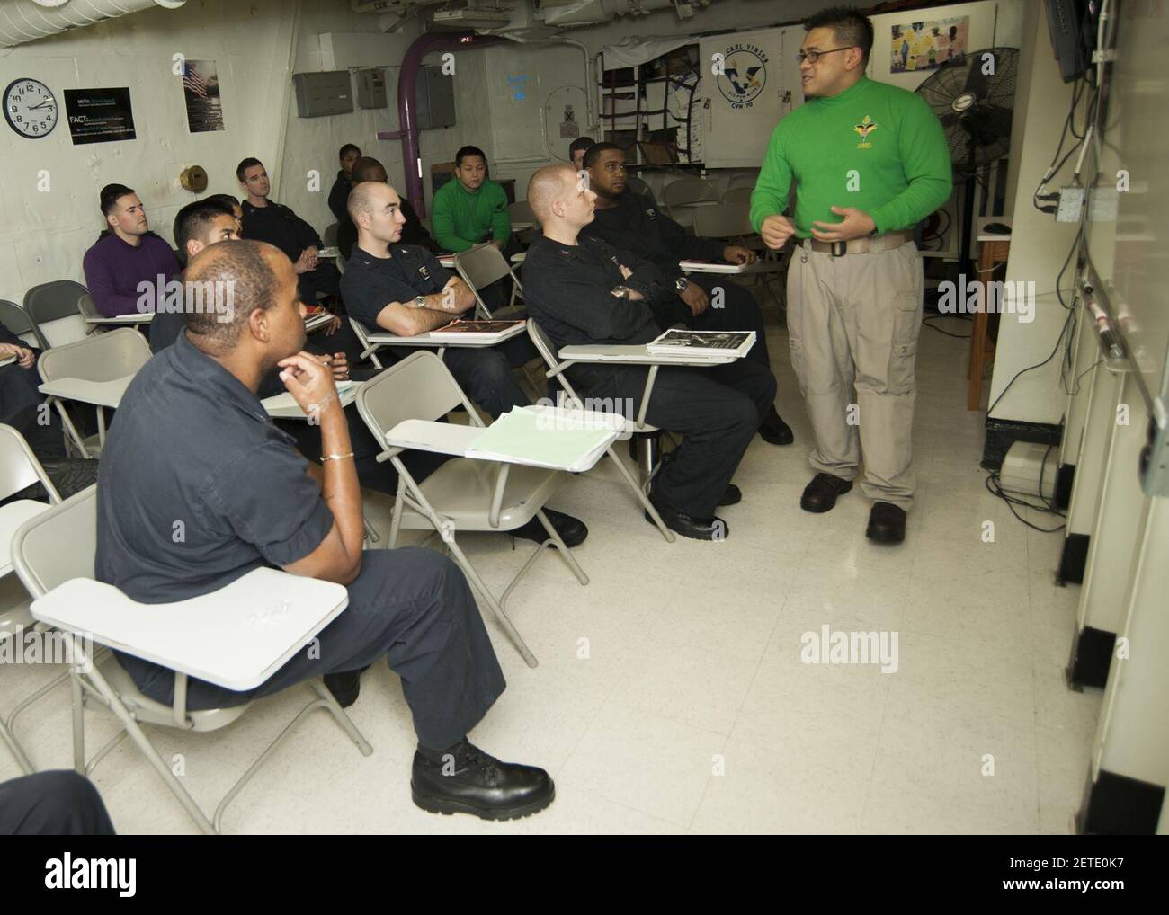 Petty Officer First Class Leadership Course 141030 Stock Photo - Alamy