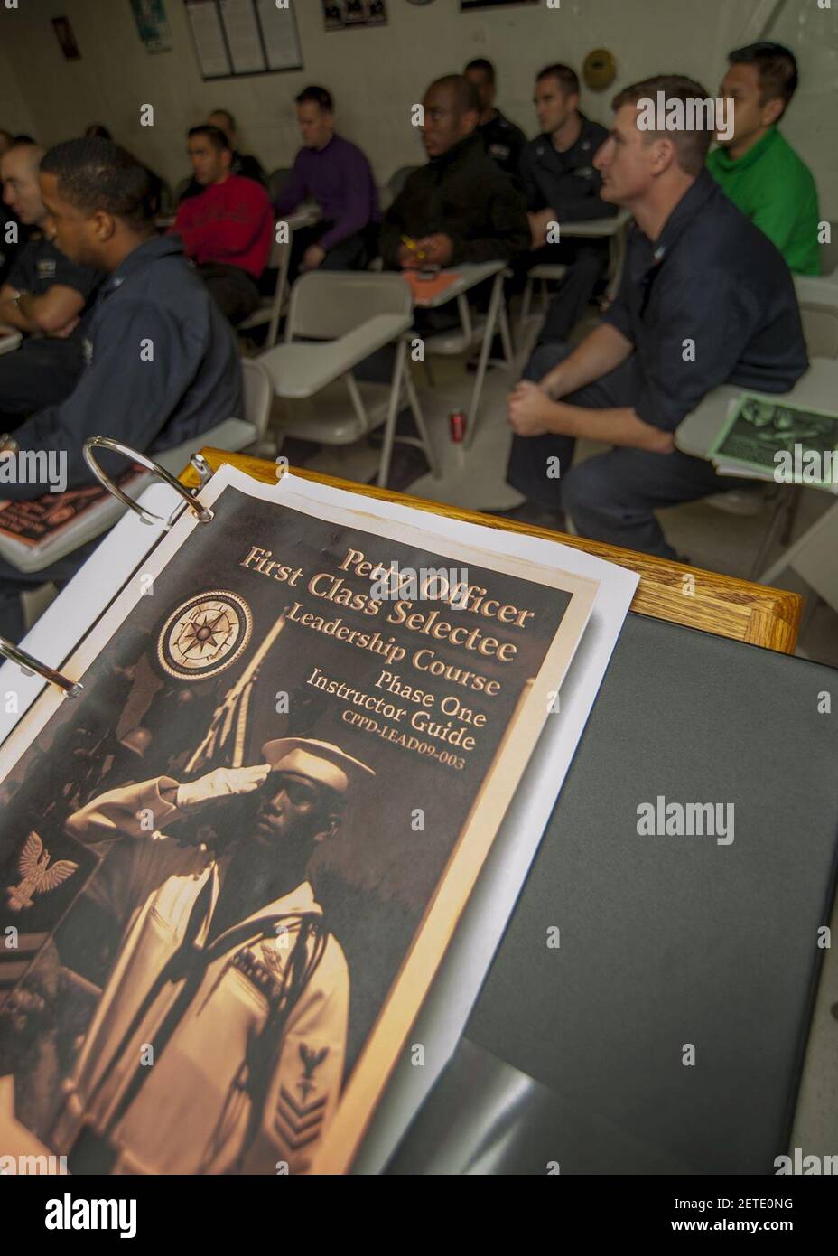 Petty Officer First Class Leadership Course 141030 Stock Photo - Alamy