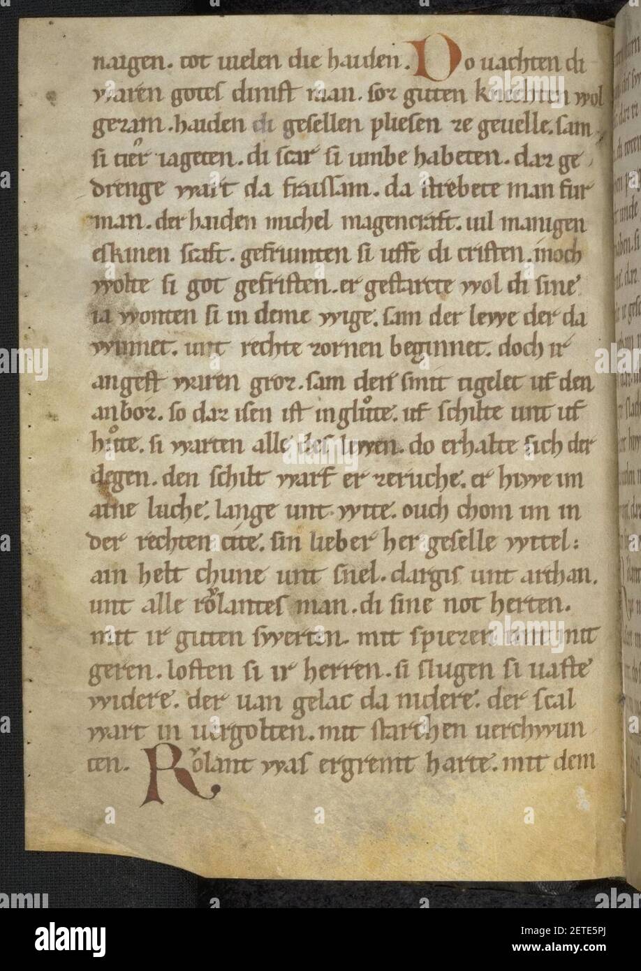 Pfaffe Konrad - Rolandslied - cod. pal. germ. 112 - 114 Stock Photo - Alamy
