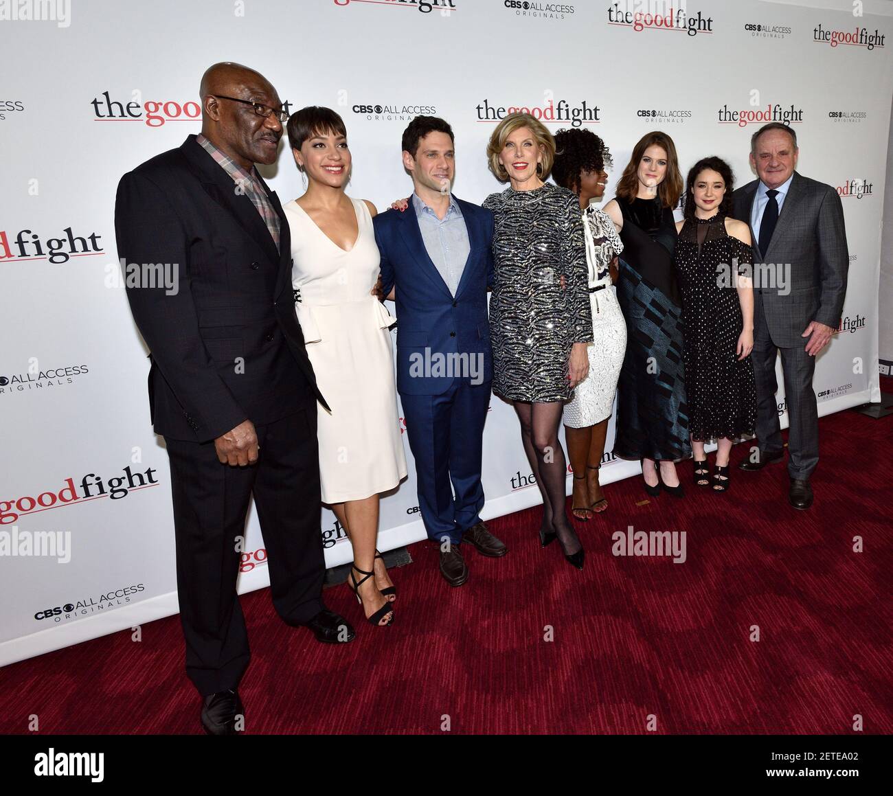 Cast members L-R: Delroy Lindo, Cush Jumbo, Justin Bartha, Christine ...