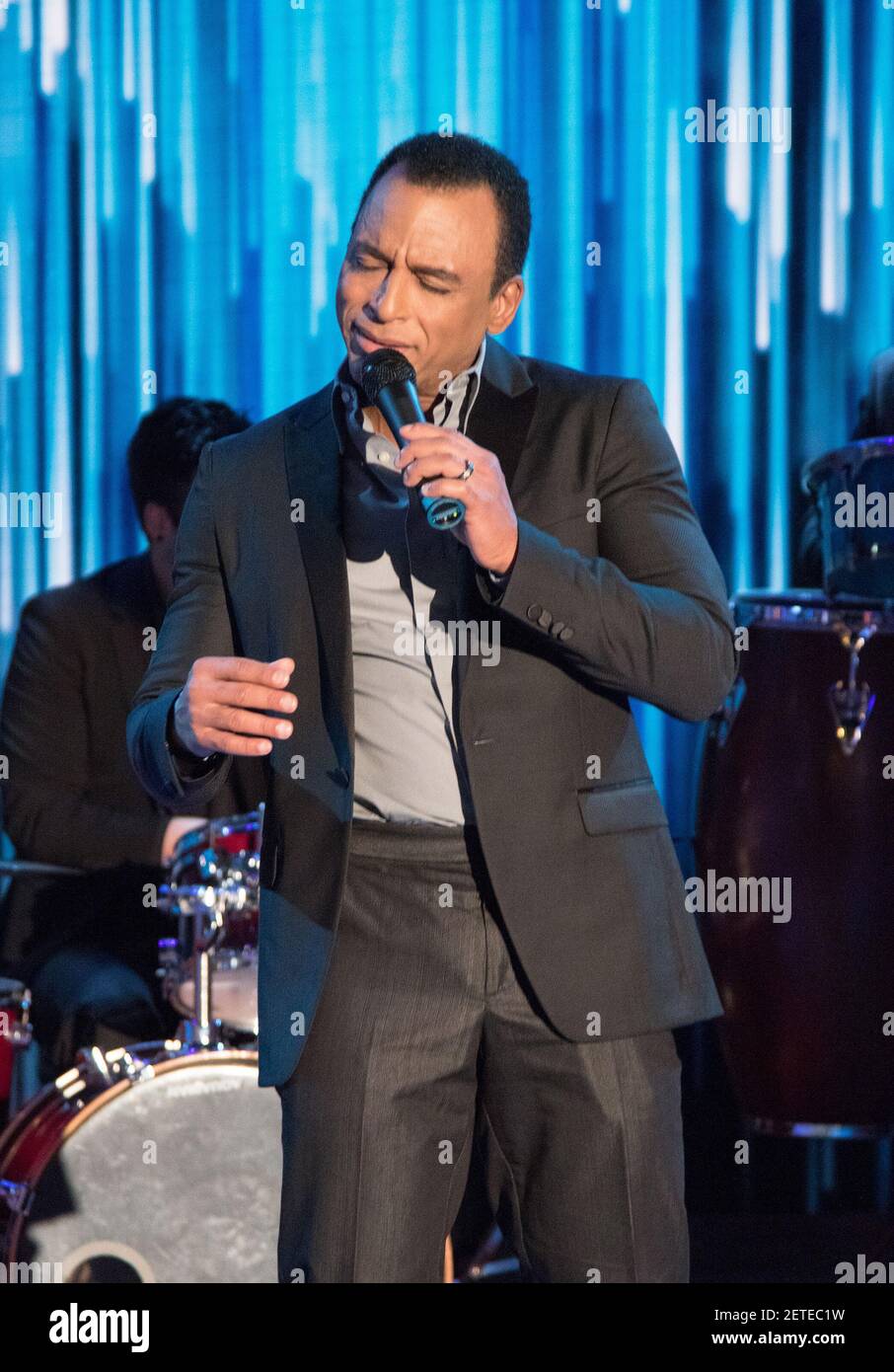 MIAMI, FLORIDA - FEBRUARY 9: Singer - songwriter Jon Secada performs ...