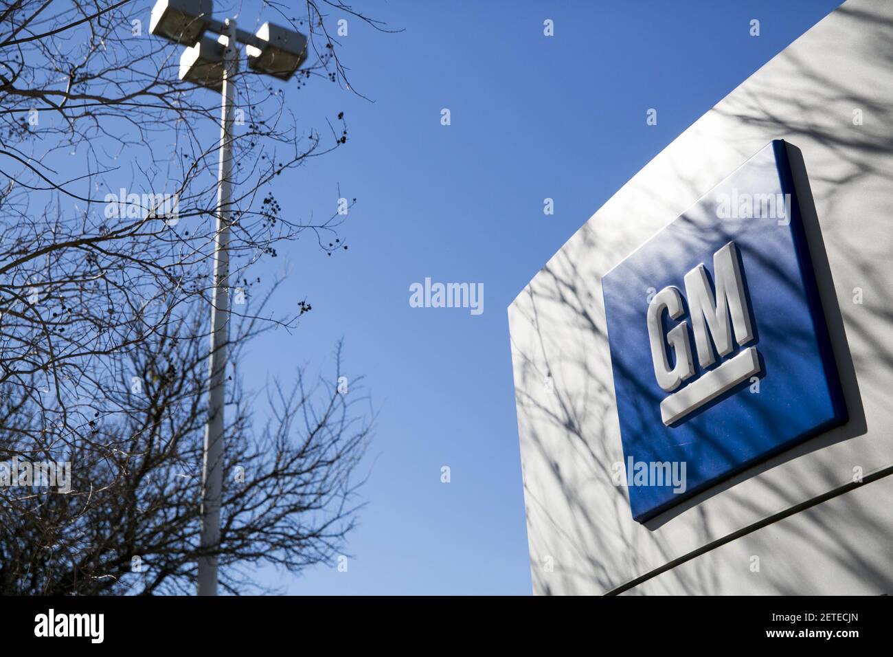A logo sign outside of the General Motors (GM) Austin IT Innovation ...