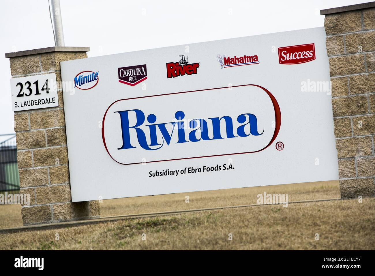 A logo sign outside of a facility occupied by Riviana Foods in Memphis ...