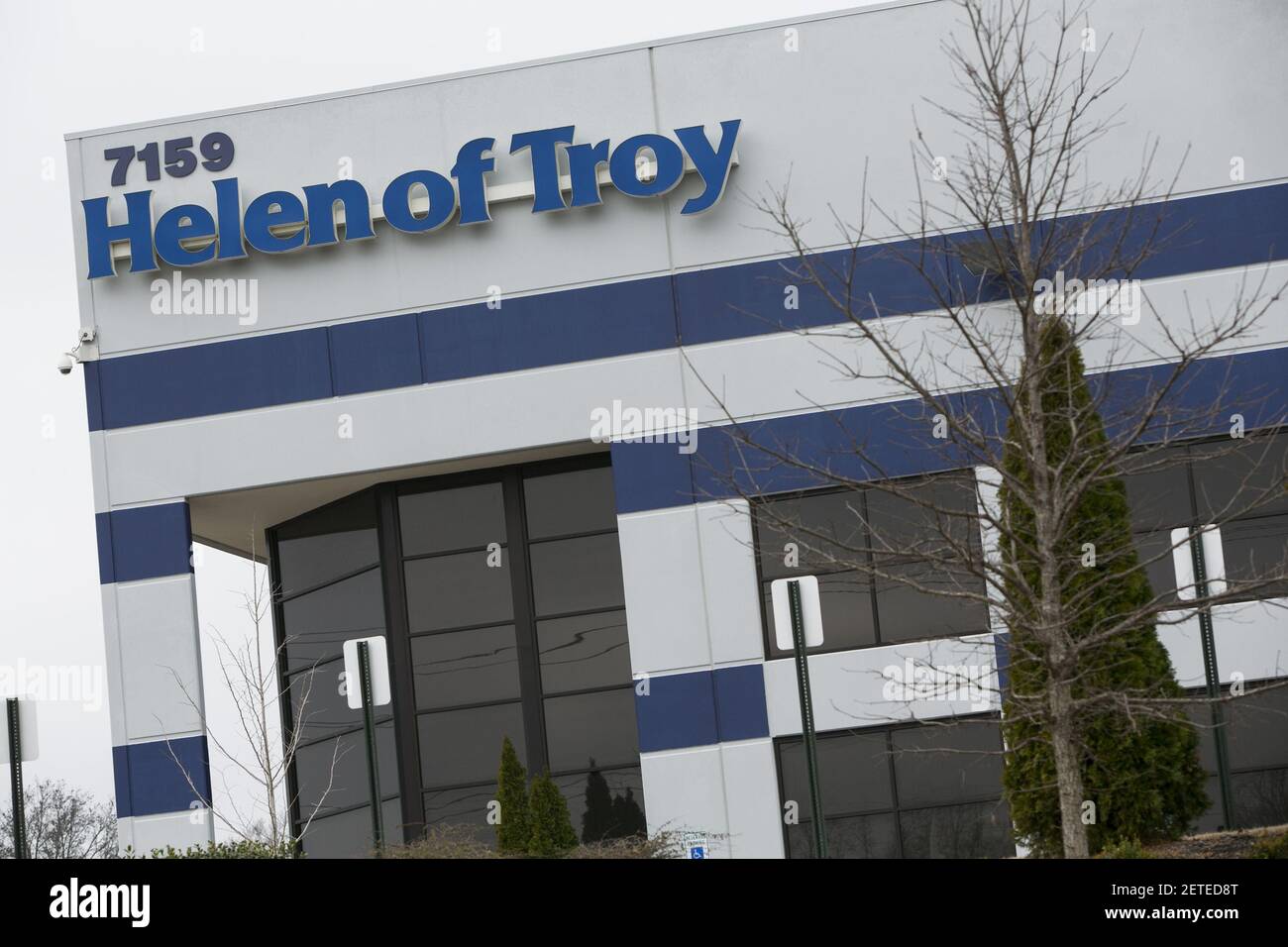 A logo sign outside of a facility occupied by Helen Of Troy in Olive ...