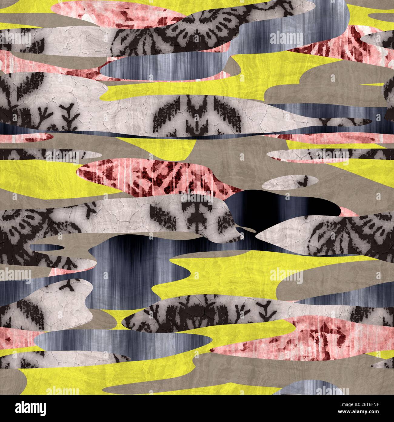 Seamless collage in camo shapes vivid montage Stock Photo - Alamy