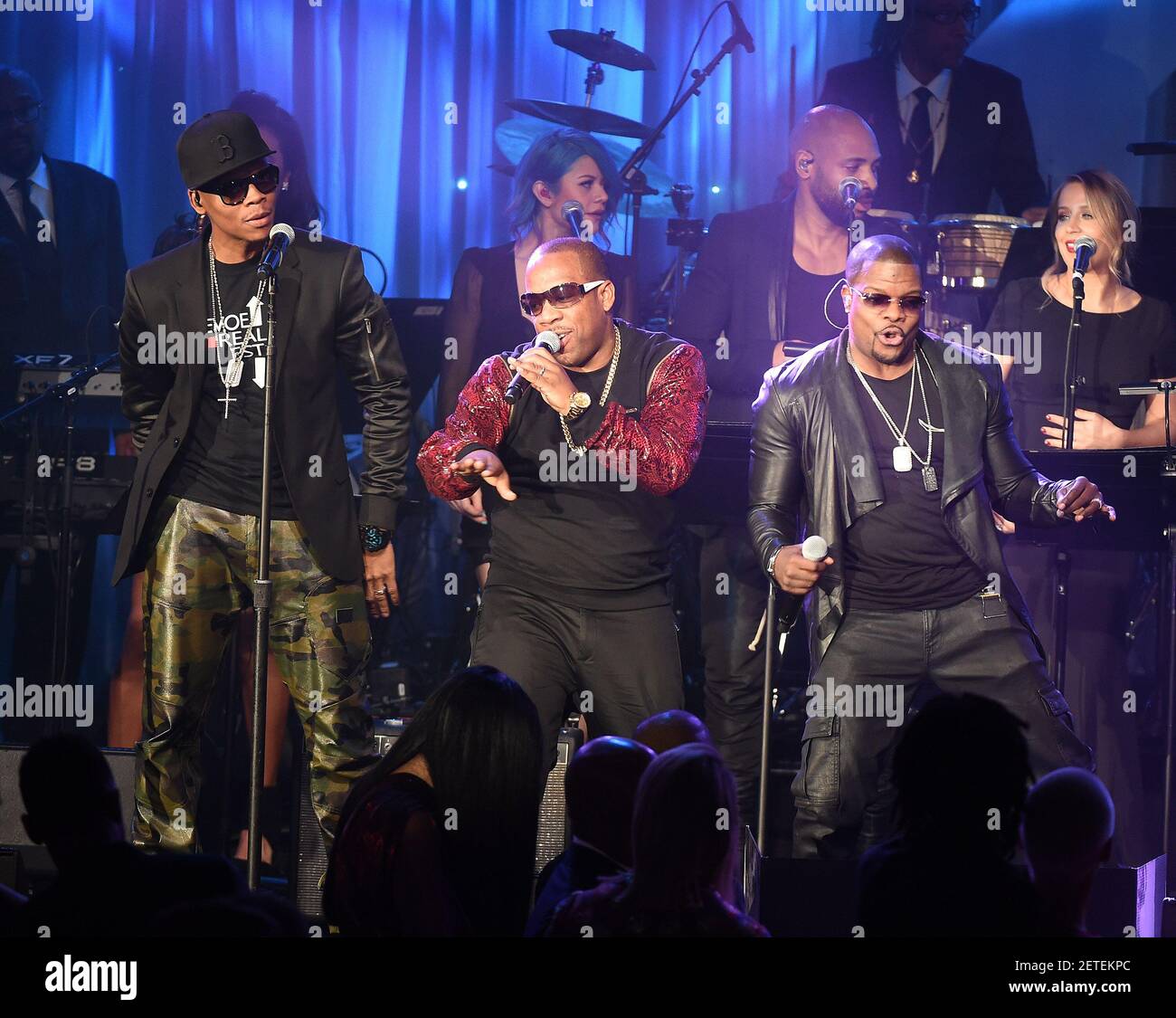 BEVERLY HILLS - FEBRUARY 11: Bell Biv Devoe onstage at the 2017 Clive ...