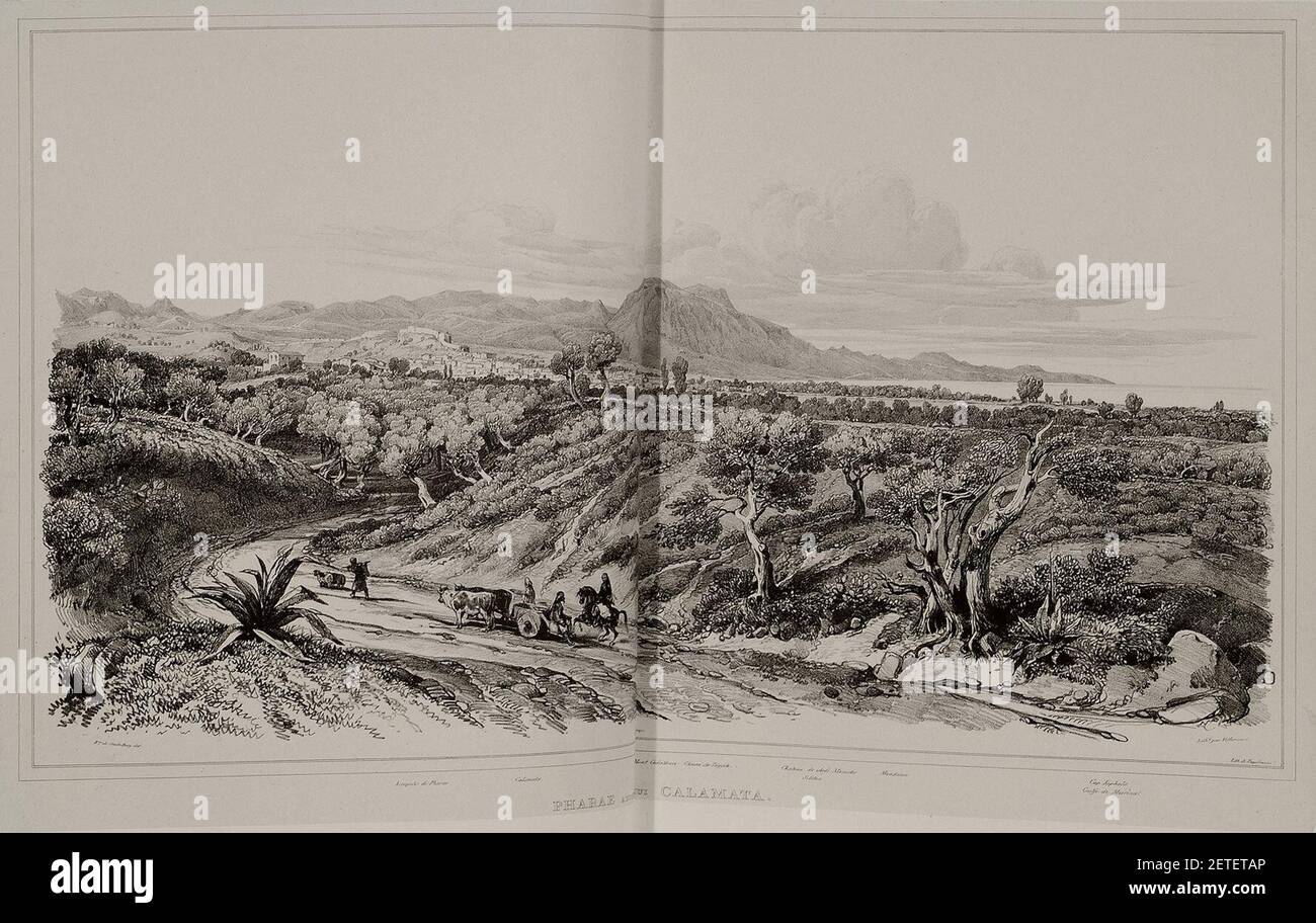 Pharae aujourd'hui Calamata - Stackelberg Otto Magnus Von - 1834 Stock ...