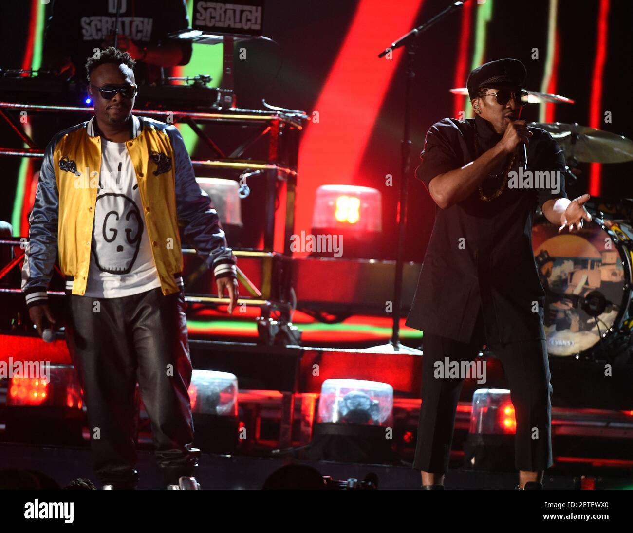 LOS ANGELES - FEBRUARY 12: (L-R) Q-Tip and Jarobi White of A Tribe ...