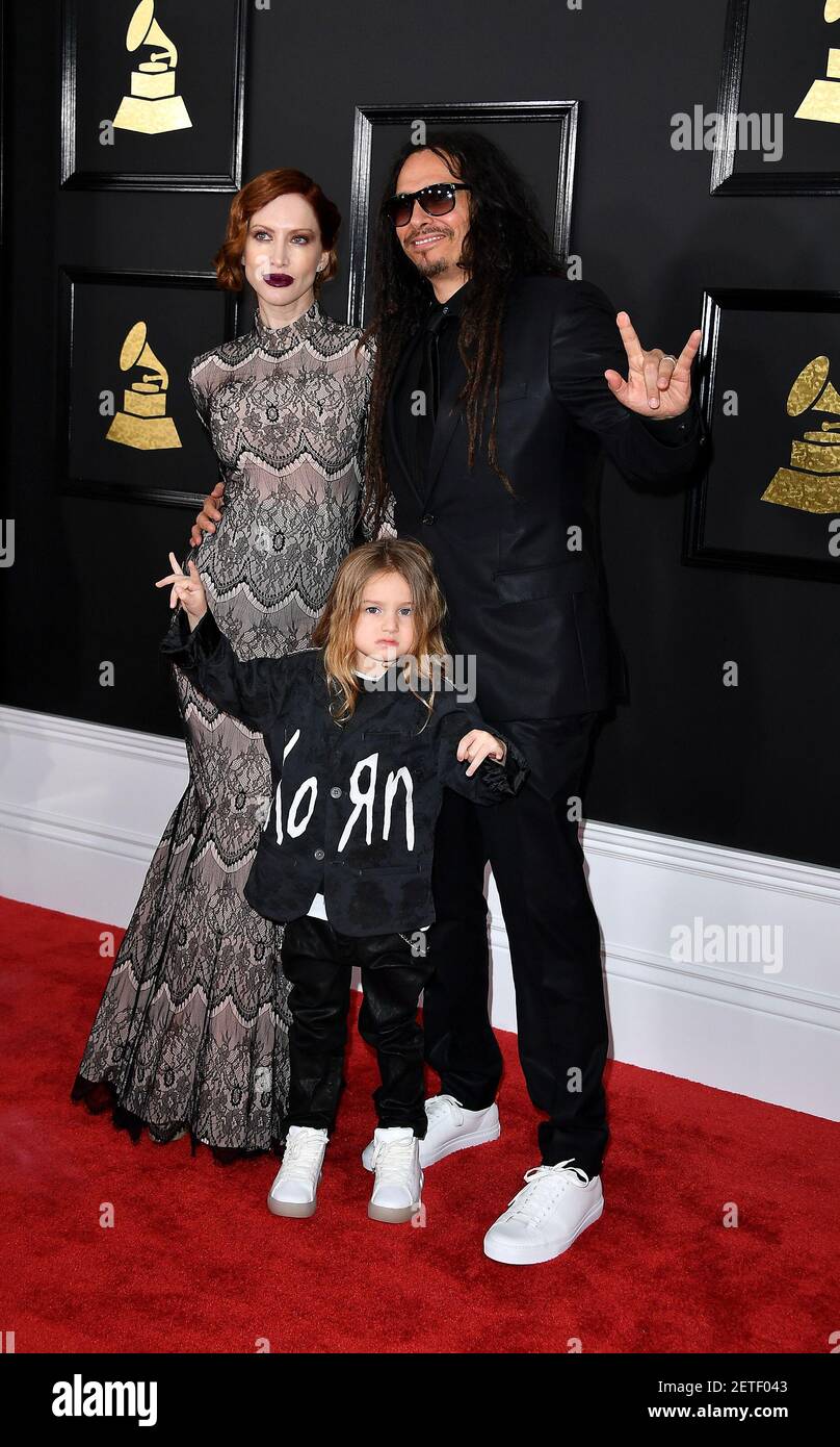 LOS ANGELES - FEBRUARY 12: (L-R) Evis X. Shaffer, James 'Munky' Shaffer ...
