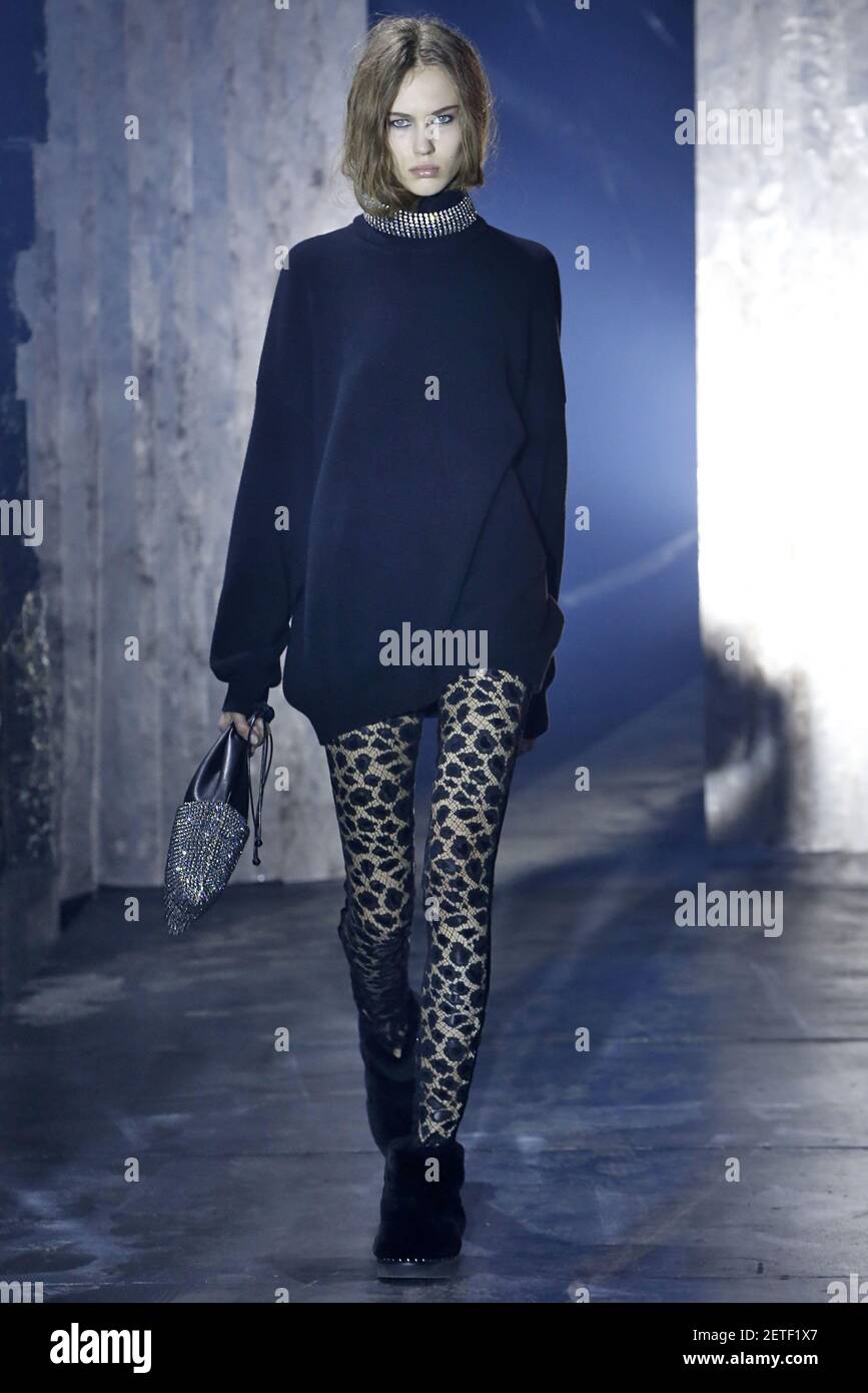 Model Lex Herl walks on the runway during the Alexander Wang Fashion ...