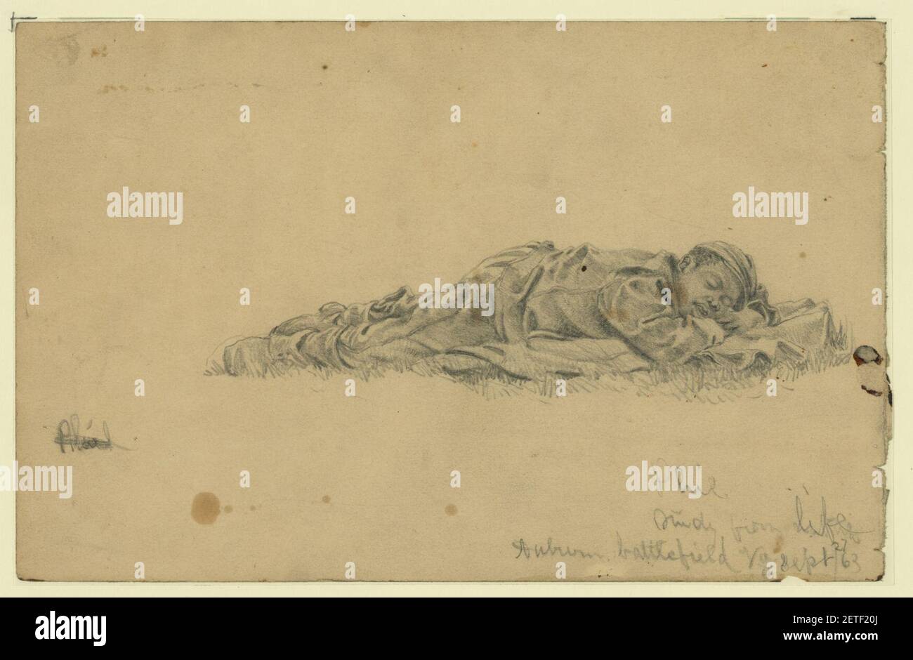 Phil, study from life, Auburn battlefield, Va Stock Photo - Alamy