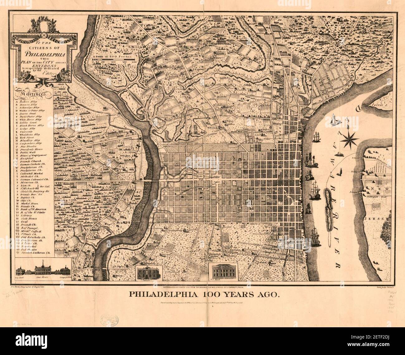 Philadelphia 100 years ago Stock Photo - Alamy